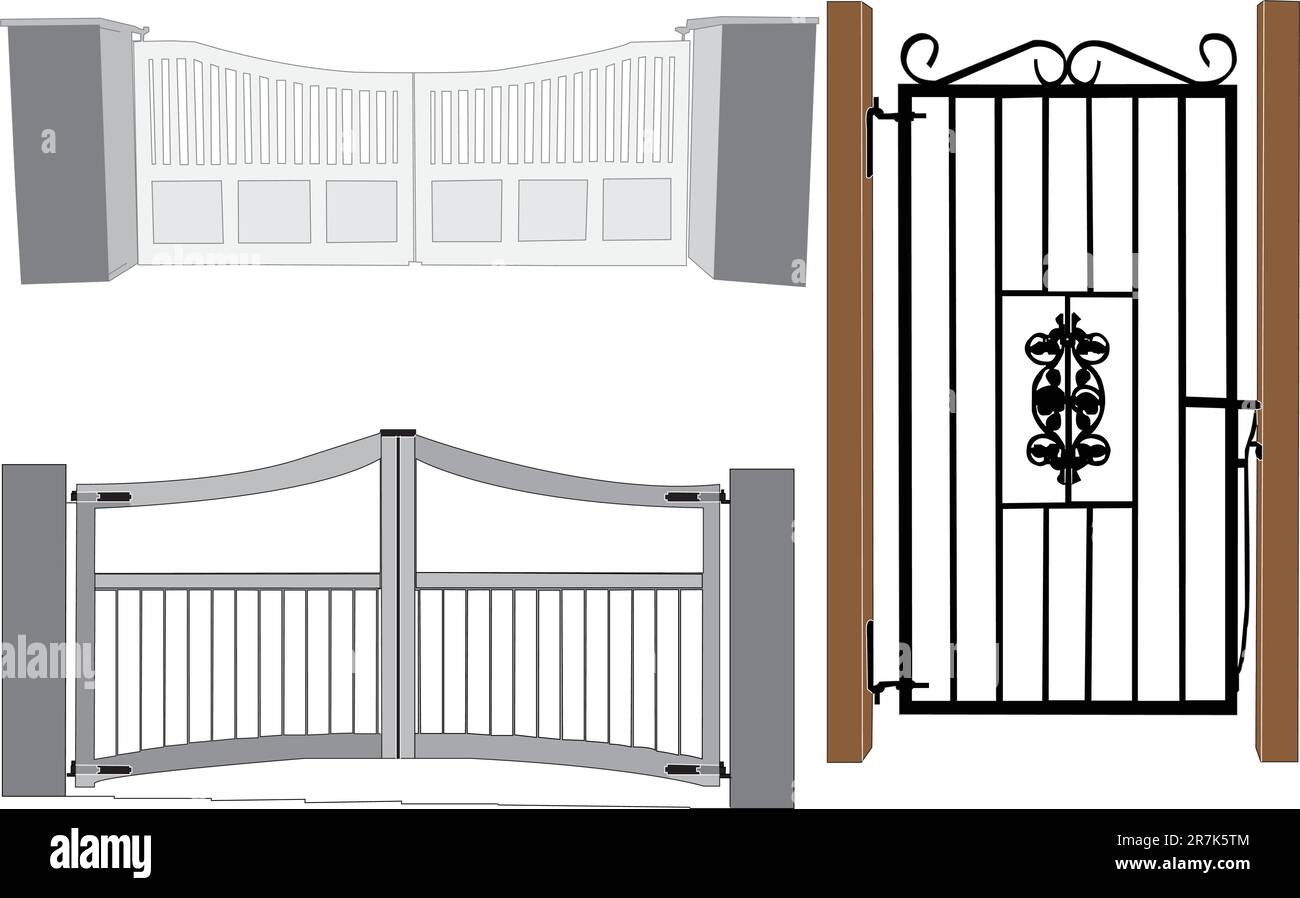 gates collection - vector Stock Vector Image & Art - Alamy