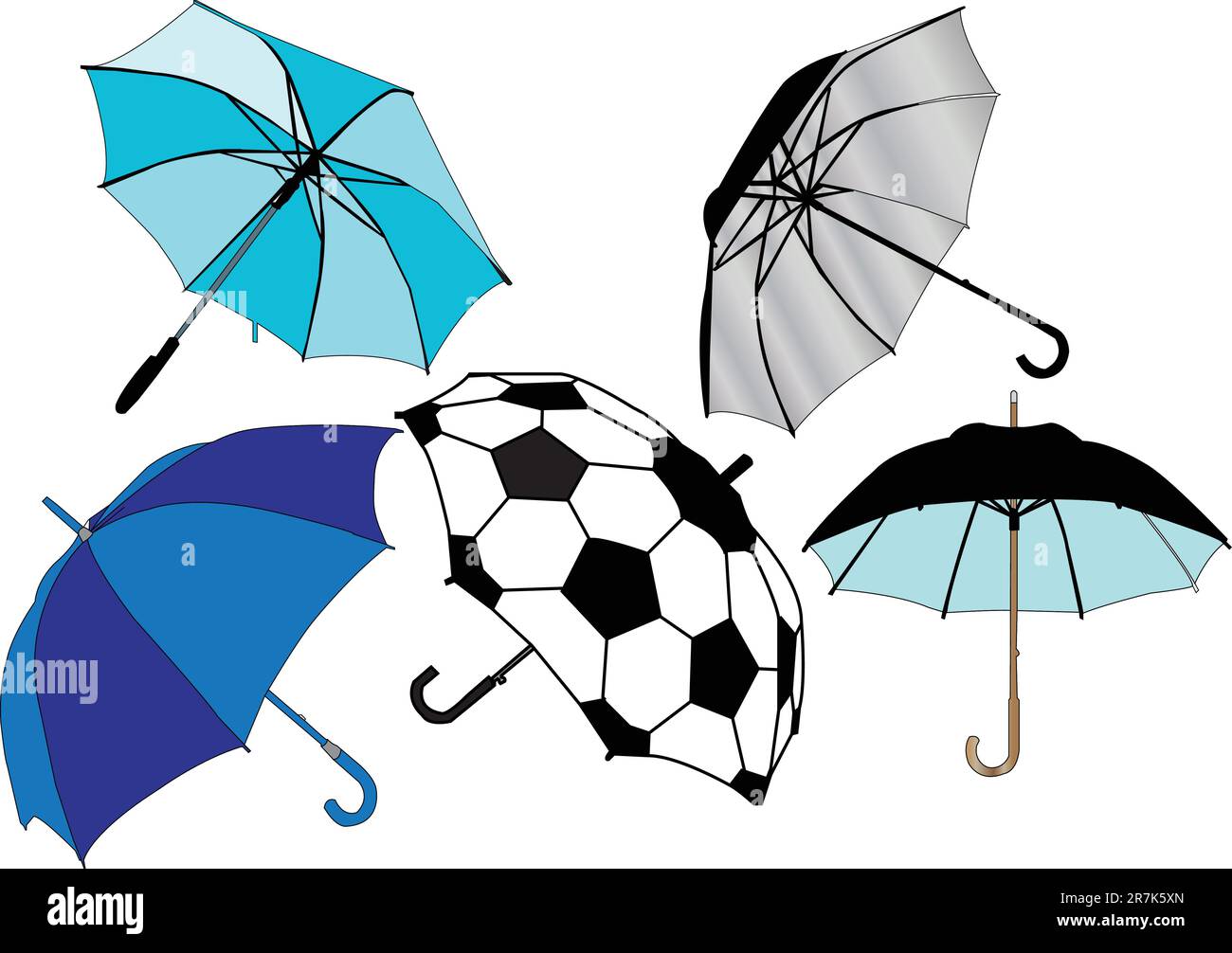 umbrella collection - vector Stock Vector Image & Art - Alamy