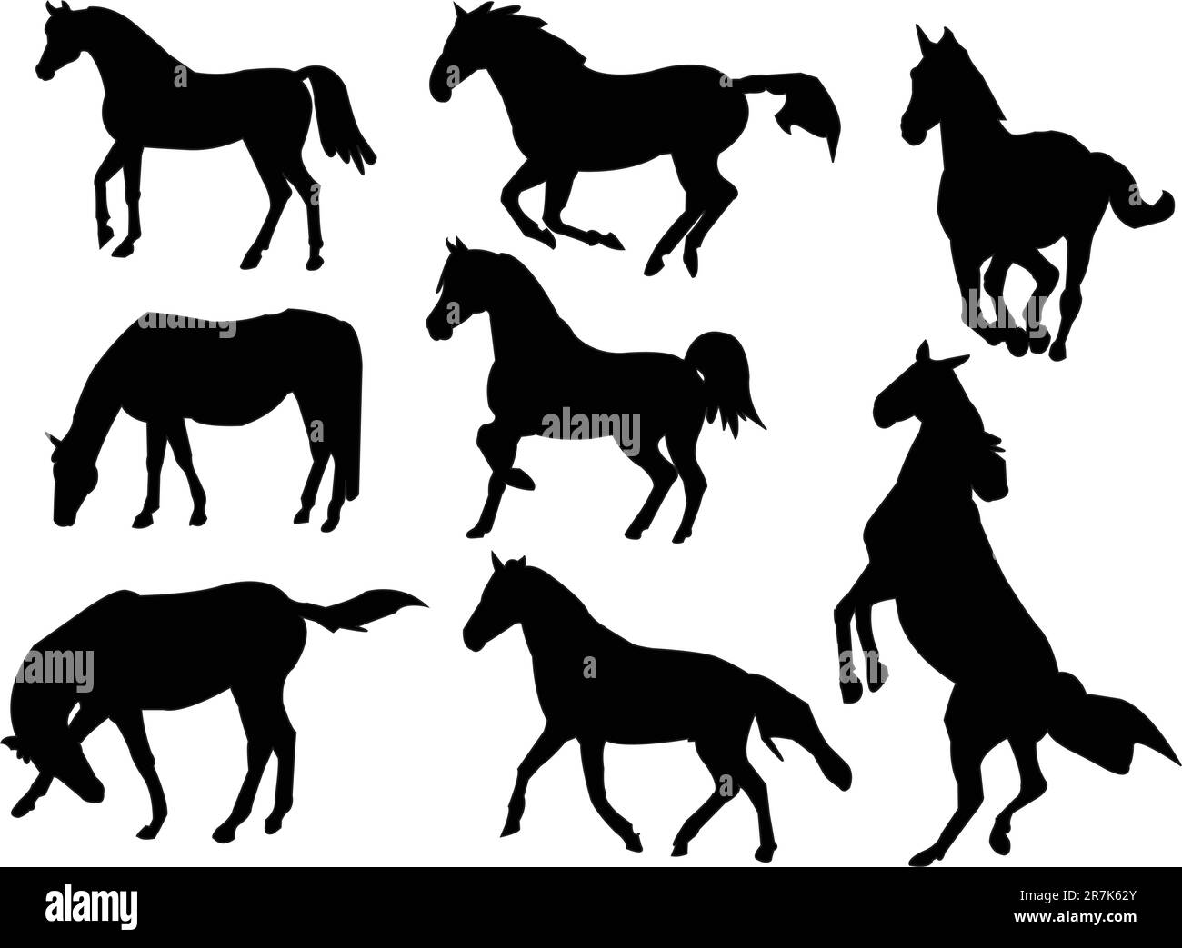 horses collection - vector Stock Vector Image & Art - Alamy