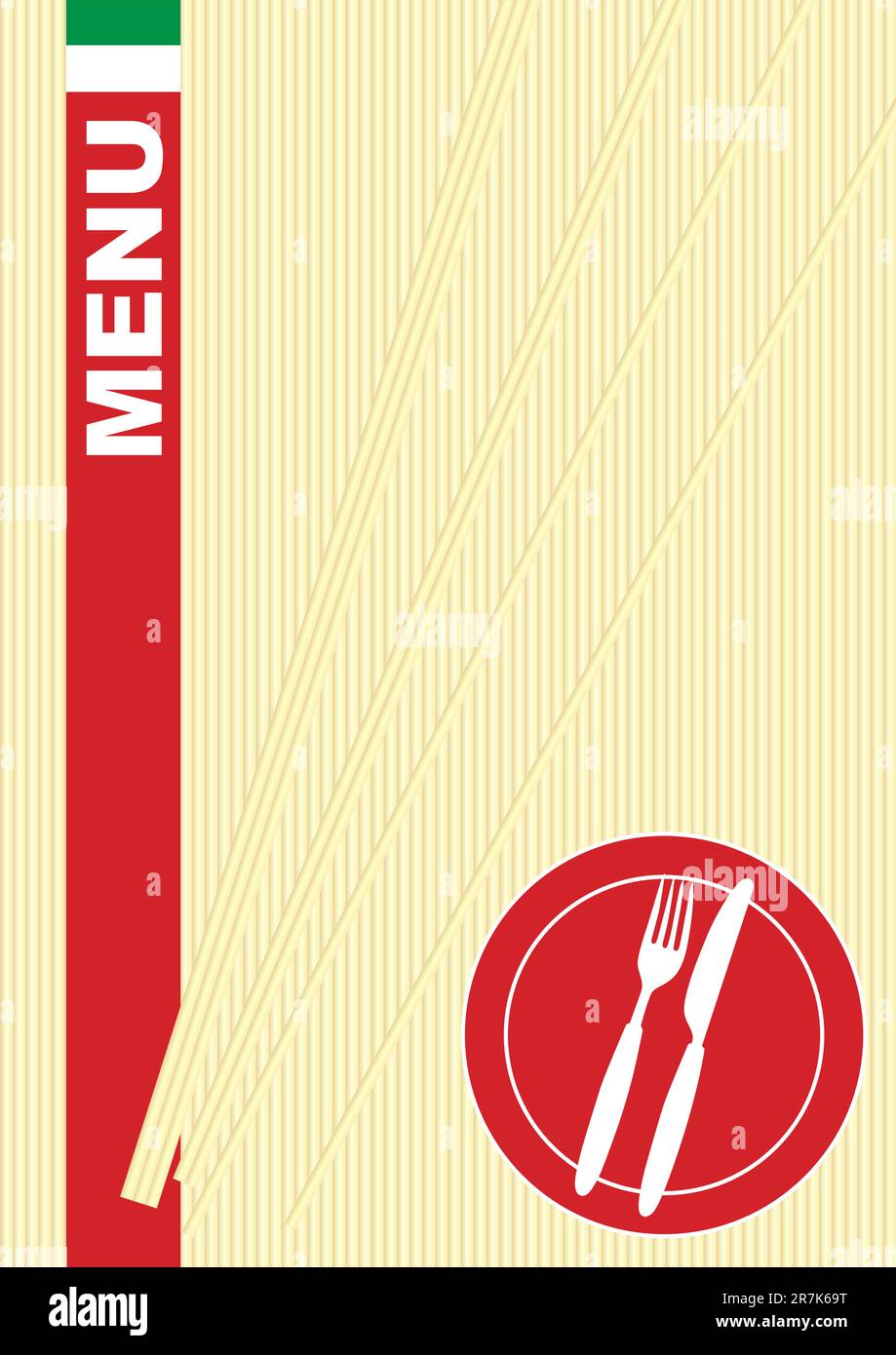 Menu Card Background - Pasta and Cutlery Icon Stock Vector Image & Art ...