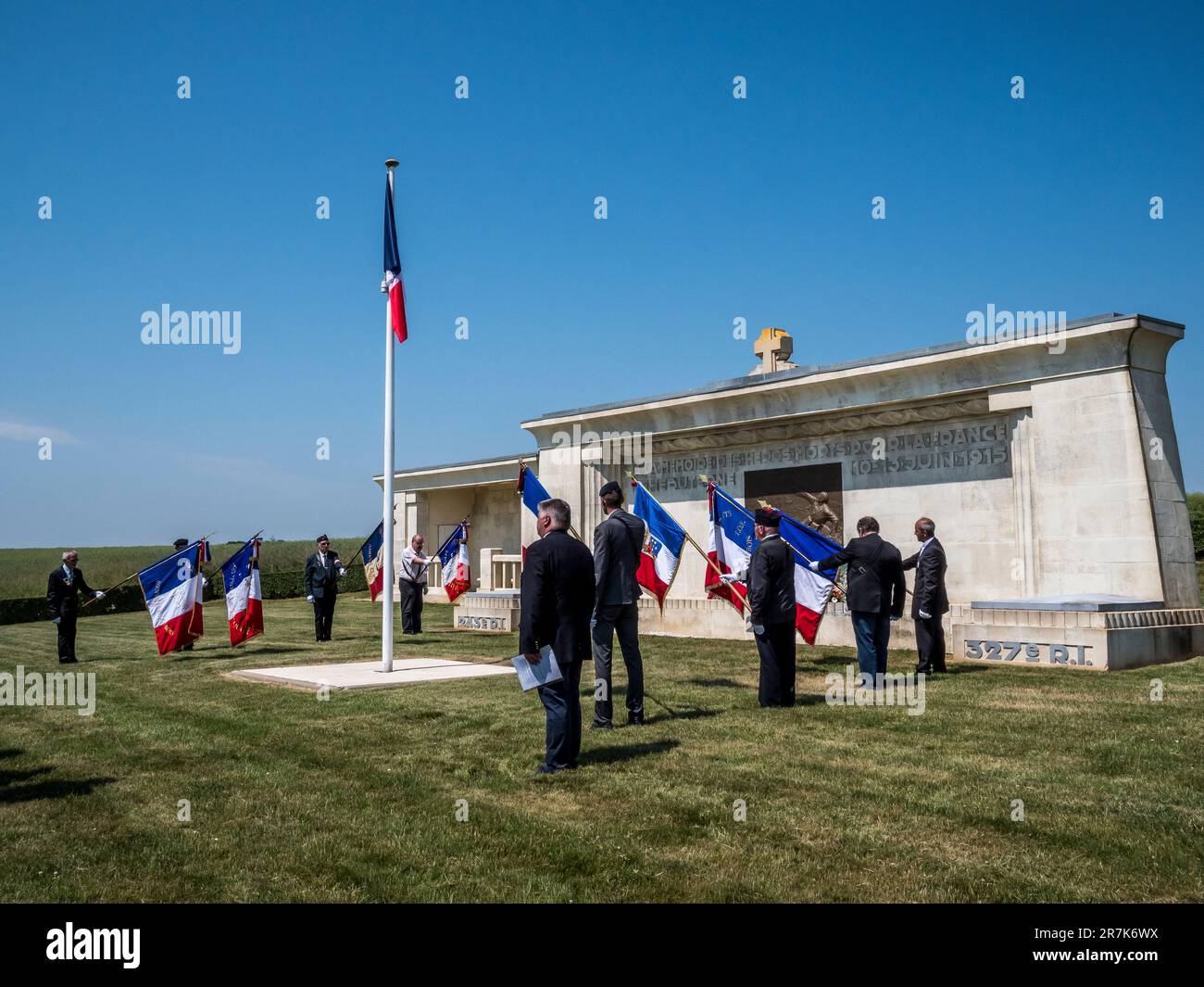 This image is of the French memorial parade at the WWI French Cemetery ...