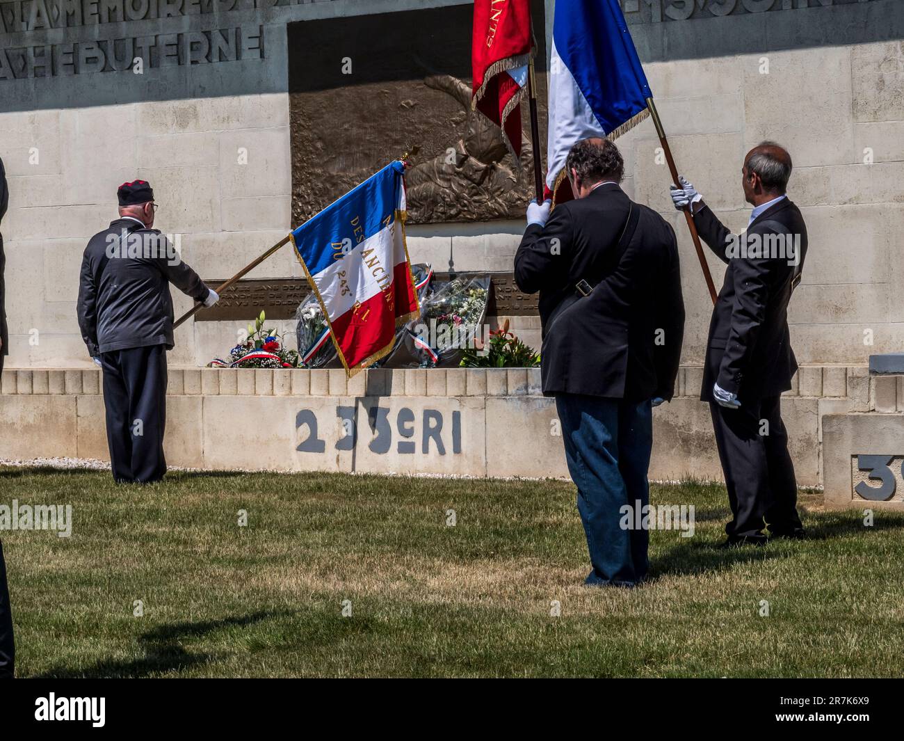 This image is of the French memorial parade at the WWI French Cemetery ...