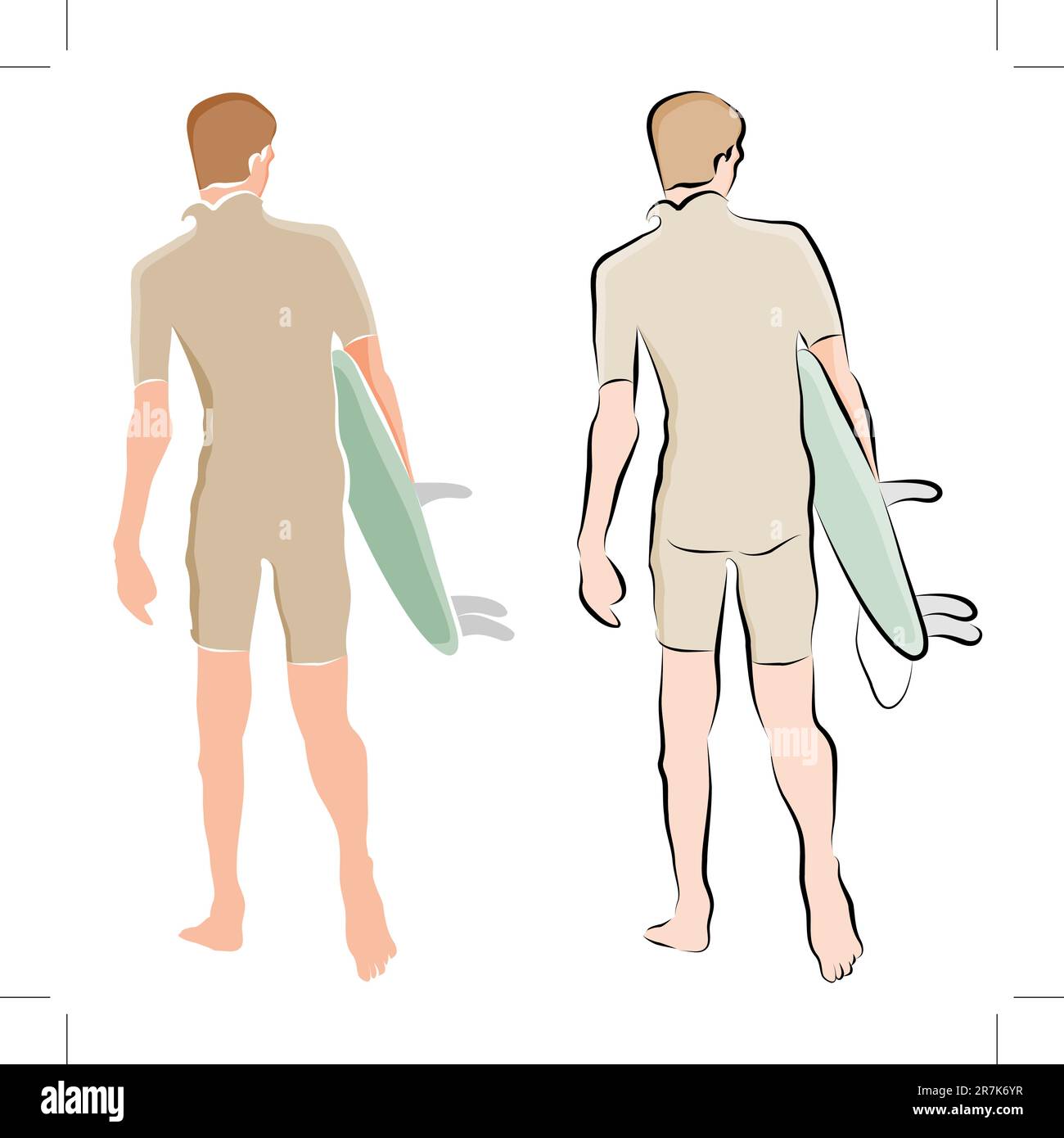 Surfer drawing hi-res stock photography and images - Alamy