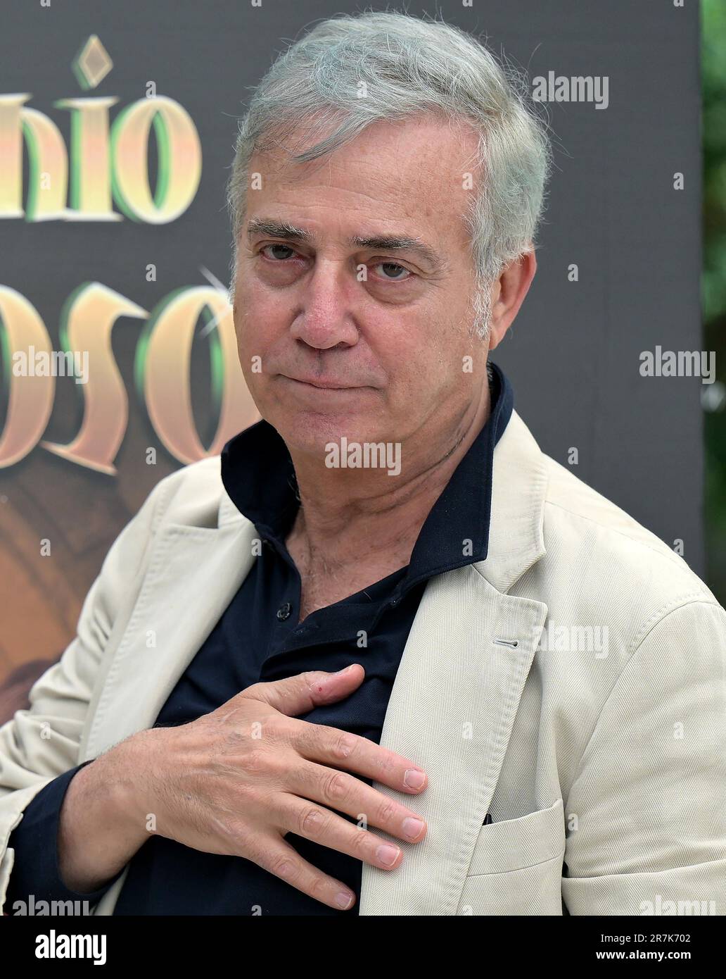 June 16, 2023, ROME, ITALY: Italian actor Massimo Ghini poses during a ...