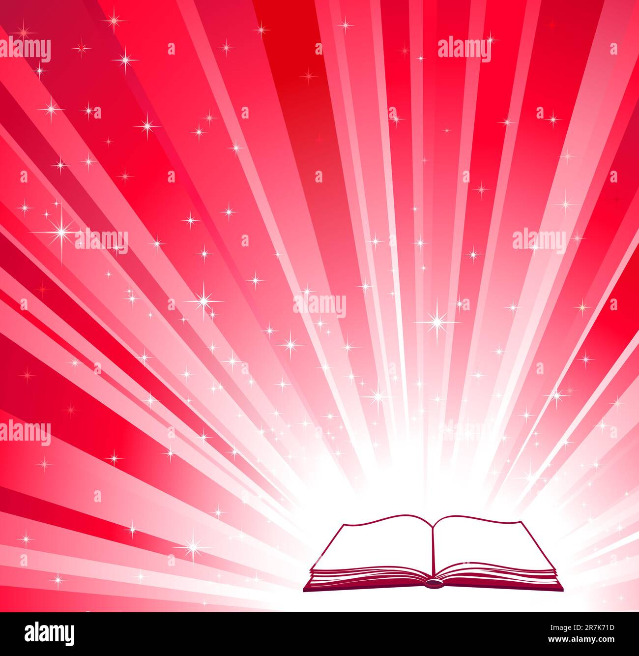 Open book and red bright background Stock Vector Image & Art - Alamy
