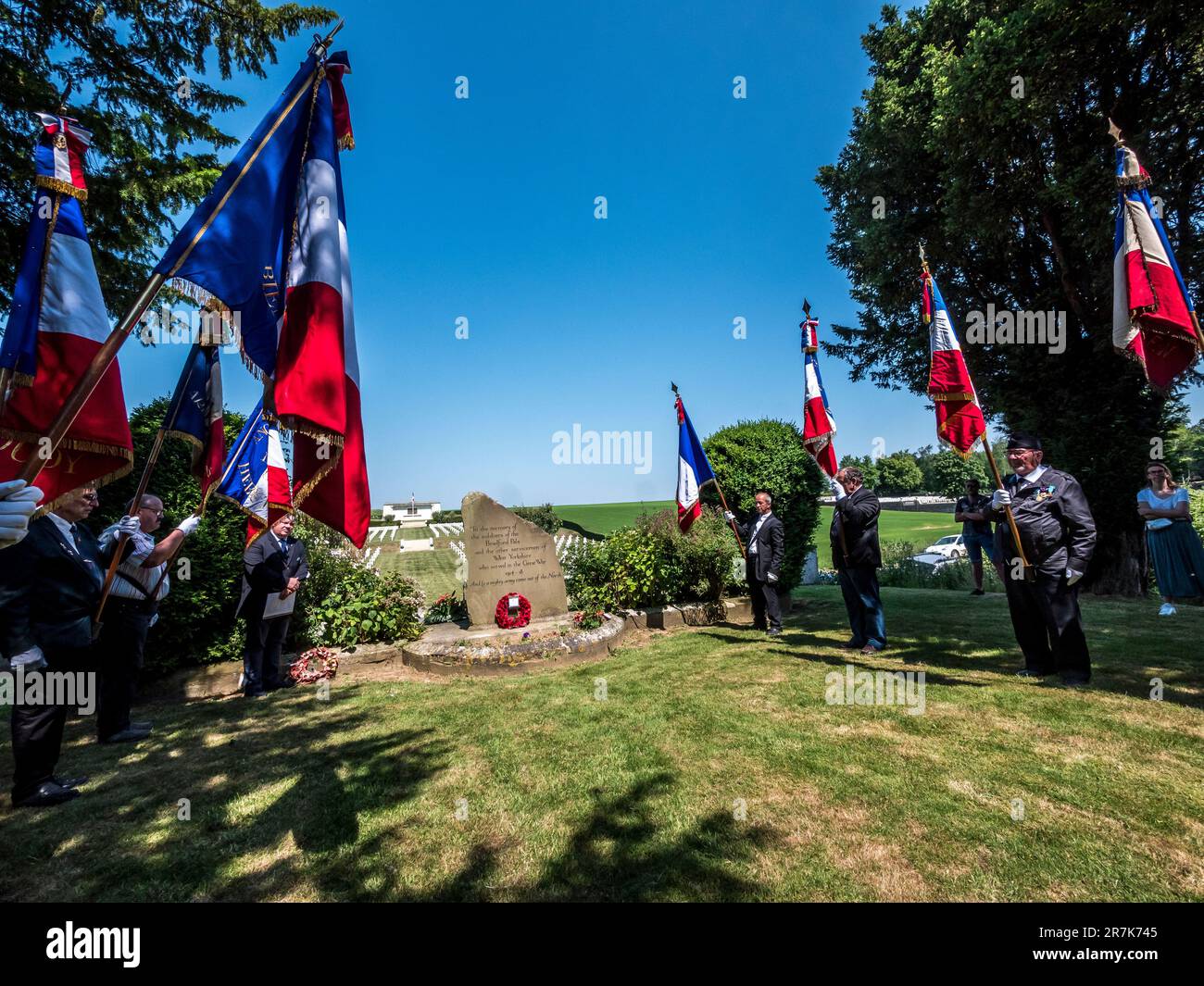 This image is of the French memorial parade at the WWI French Cemetery ...