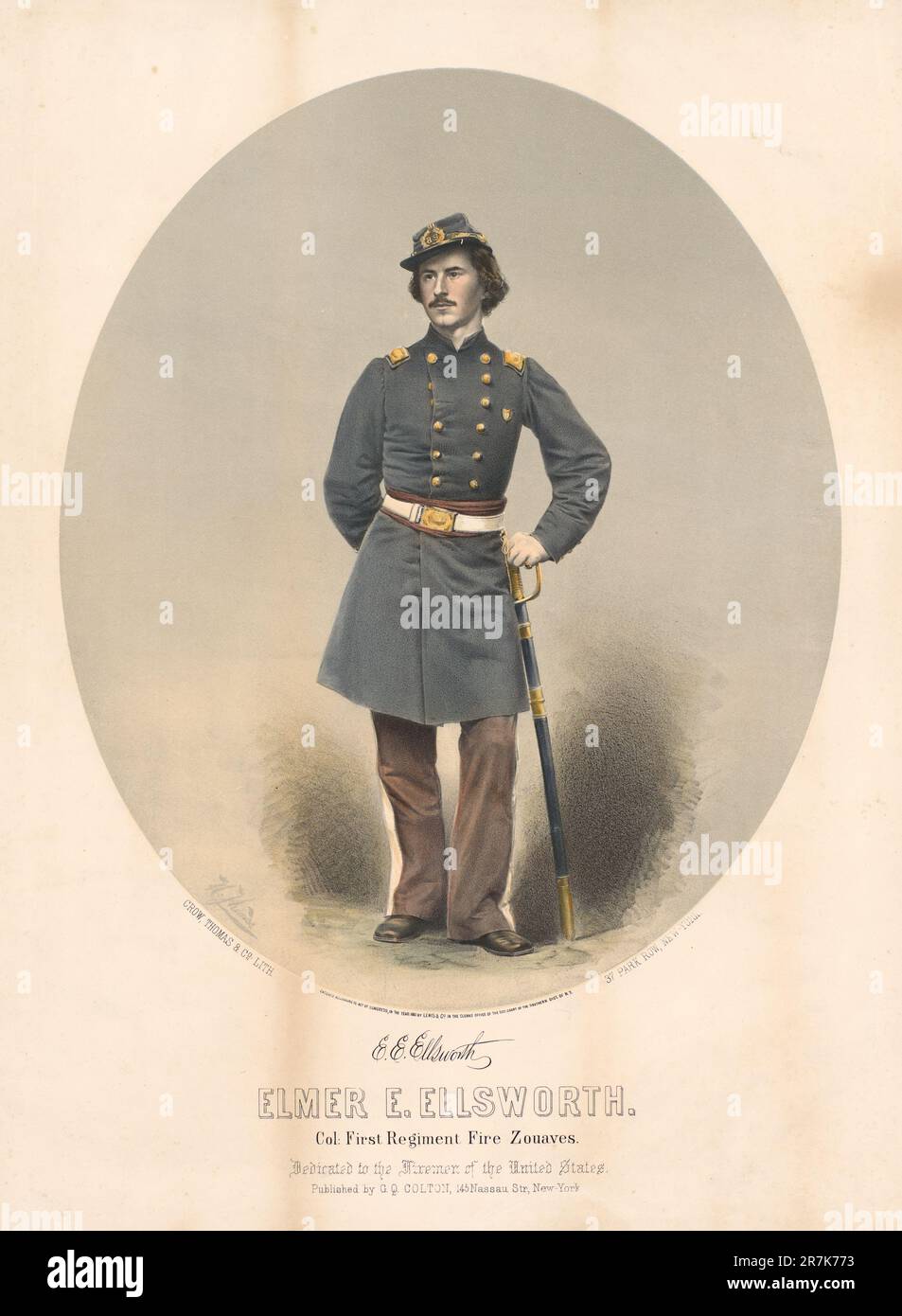 Elmer Ephraim Ellsworth 1861 Stock Photo - Alamy