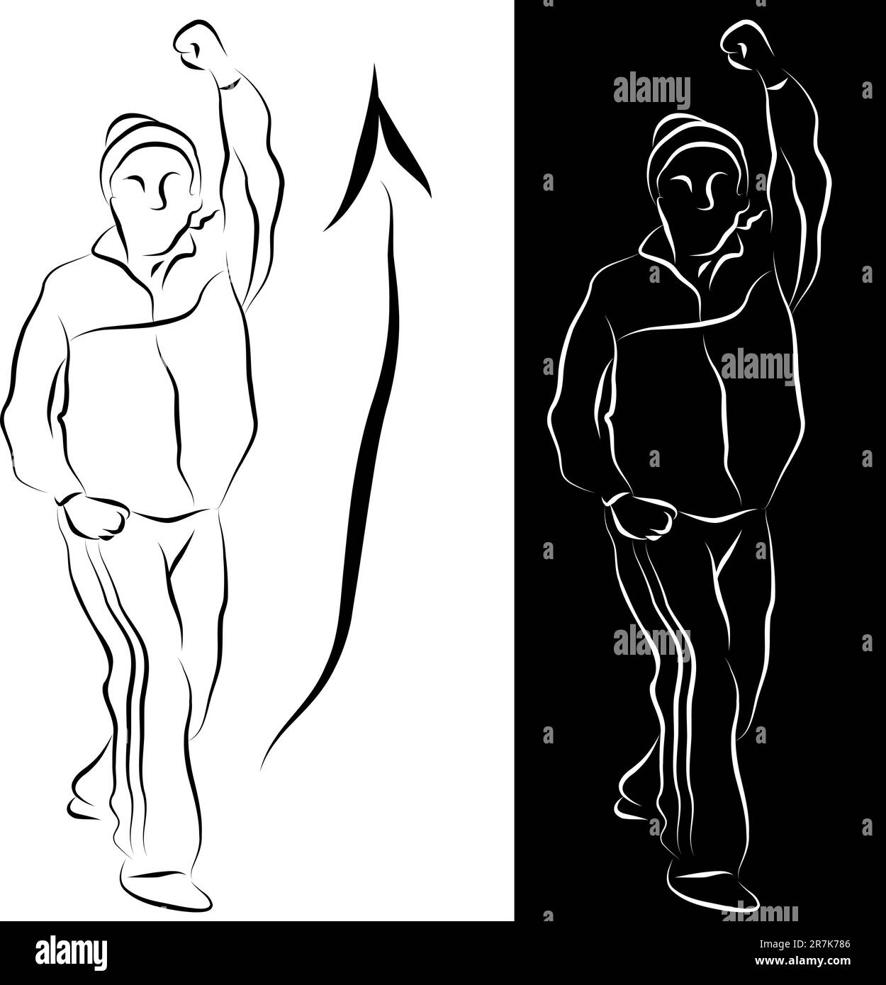 An image of a senior man stretching exercise line drawing Stock Vector ...