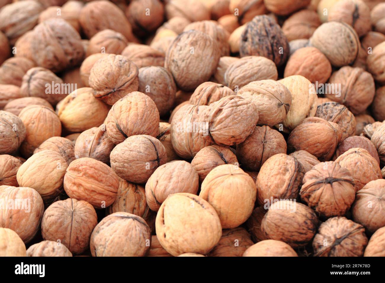 wallnuts texture as nice natural food background Stock Photo - Alamy