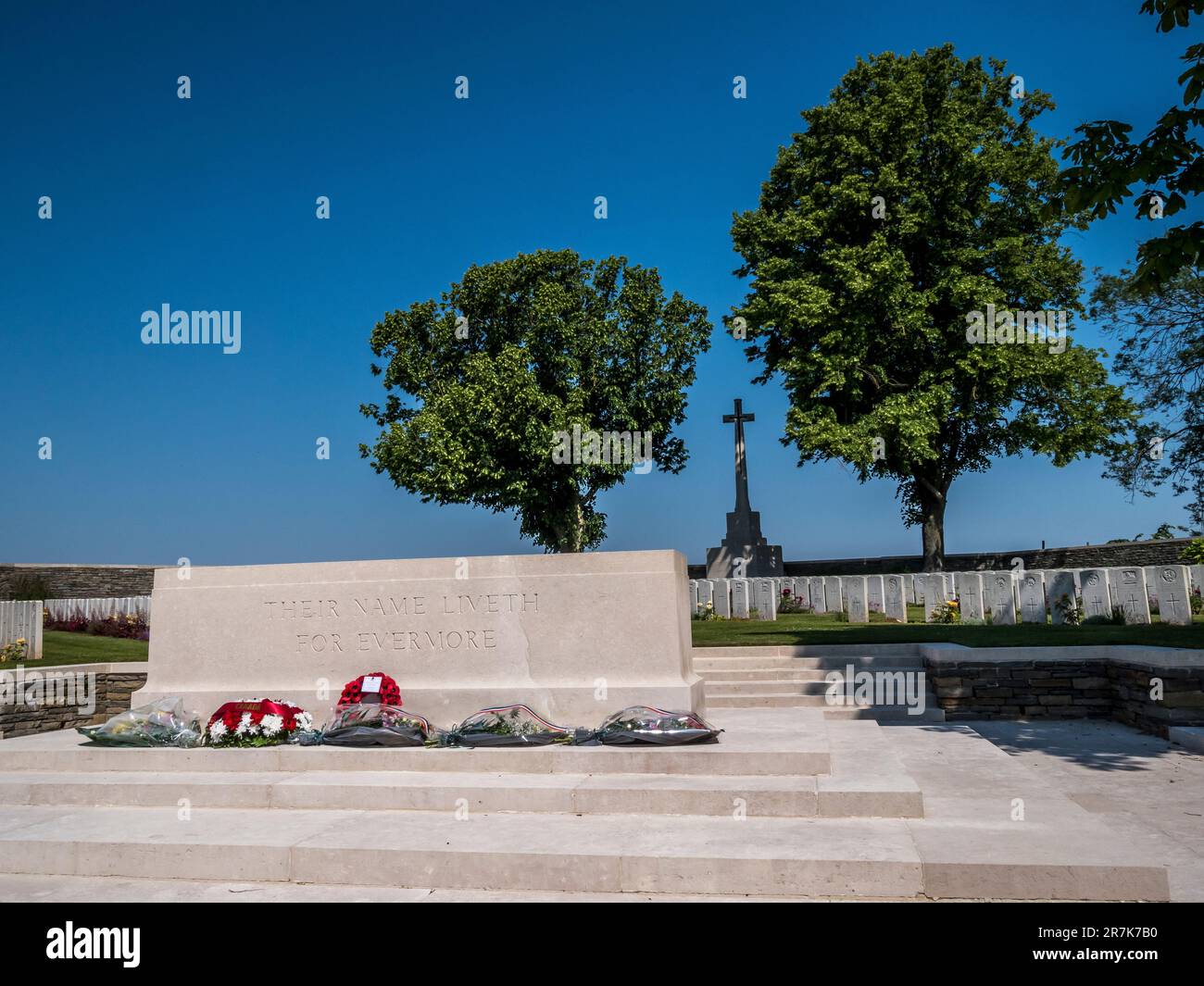 This image is of the French memorial parade at the WWI French Cemetery ...