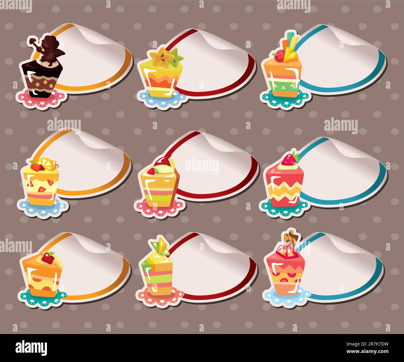 cartoon cake card Stock Vector Image & Art - Alamy