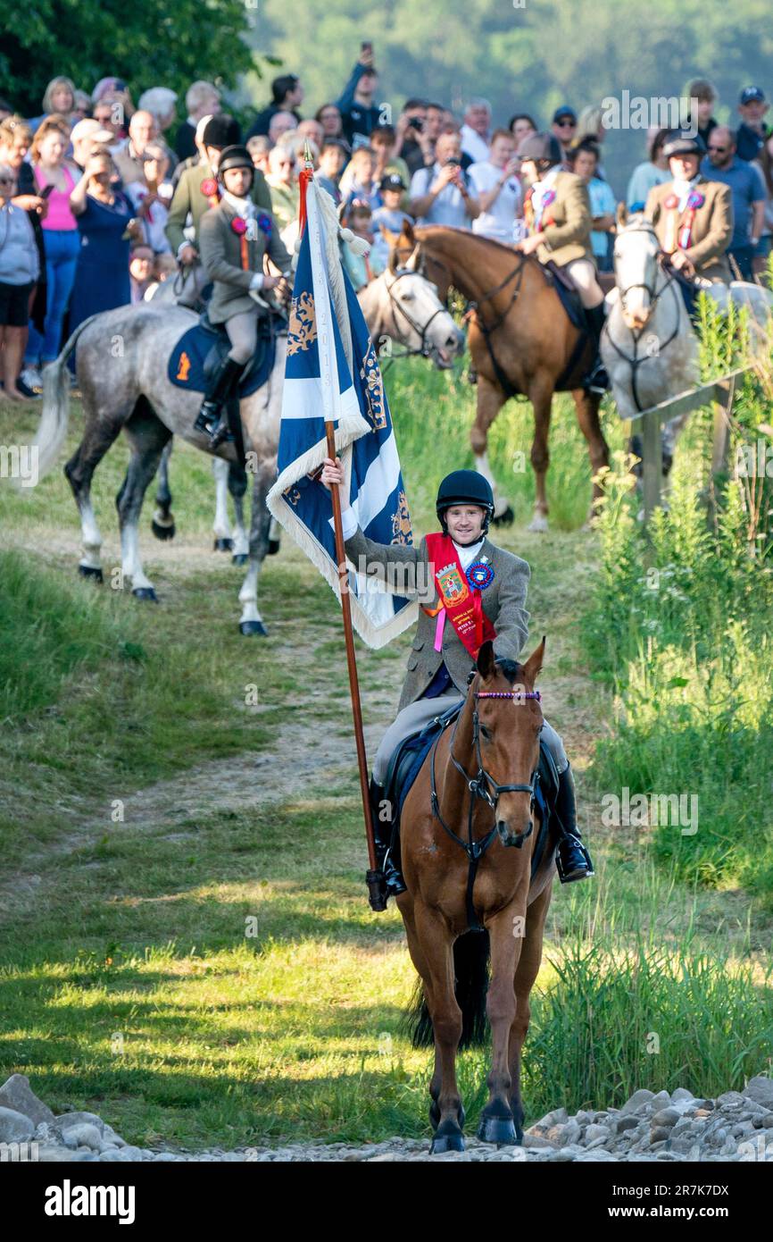 The Royal Burgh Standard Bearer Thomas Bell on the banks of the River ...