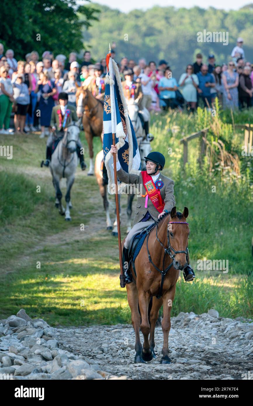 The Royal Burgh Standard Bearer Thomas Bell on the banks of the River ...