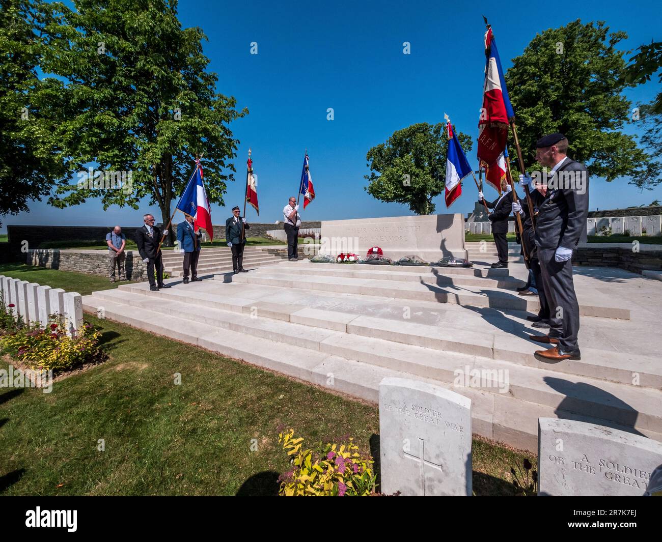This image is of the French memorial parade at the WWI French Cemetery ...