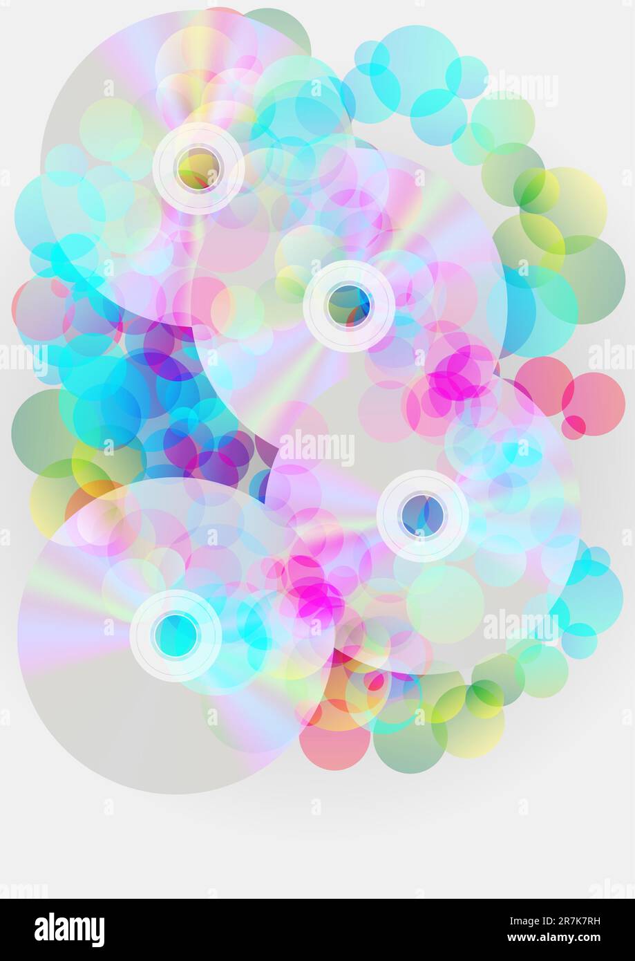 Colorful compact discs Stock Vector Images - Alamy