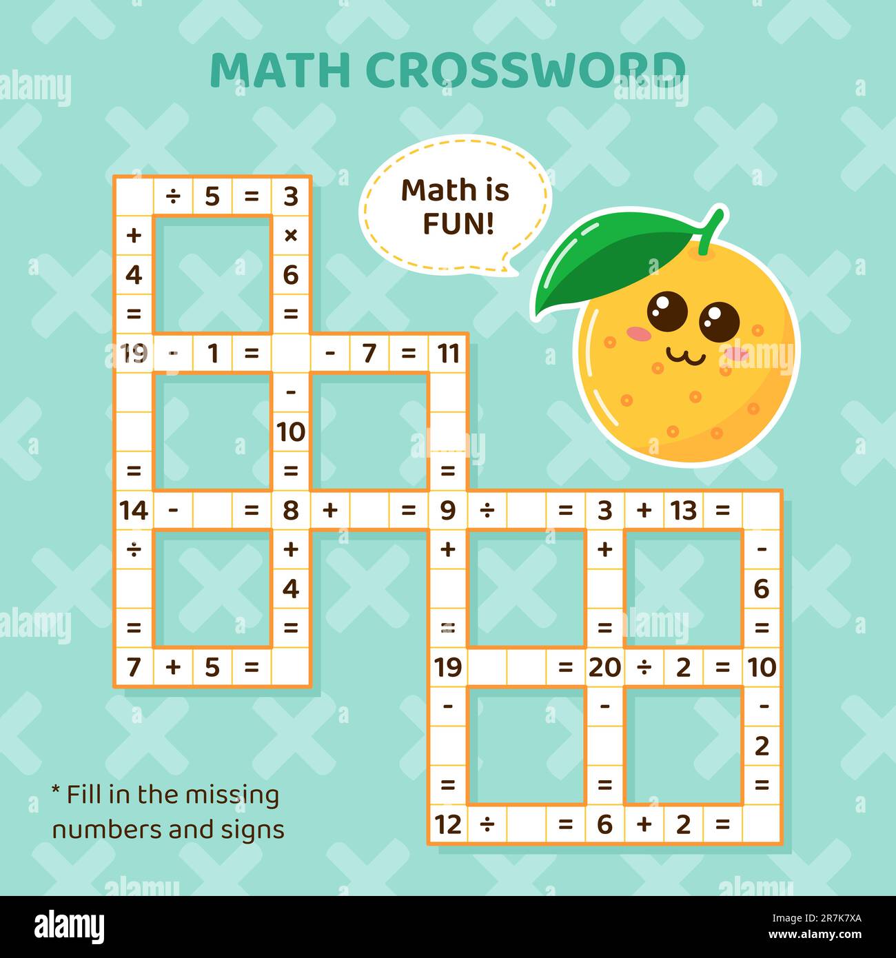 Math Crossword Puzzle Worksheets