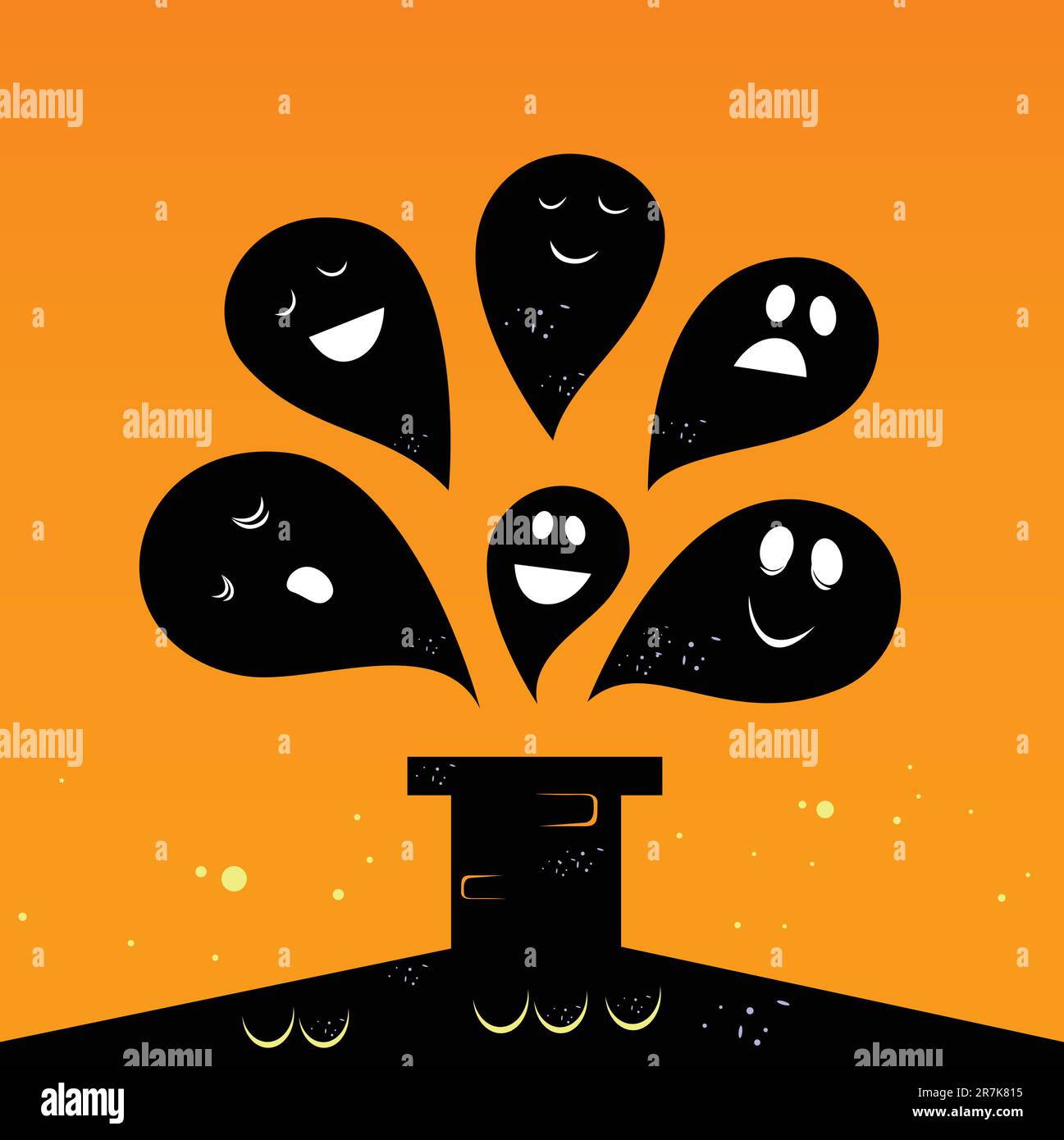 Collection of vector stylized Ghost creatures Stock Vector Image & Art ...