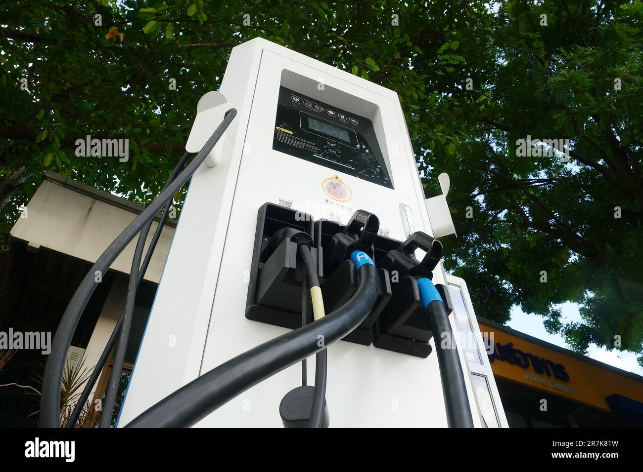 Power supply for EV car charging. Electric car charging station in ...