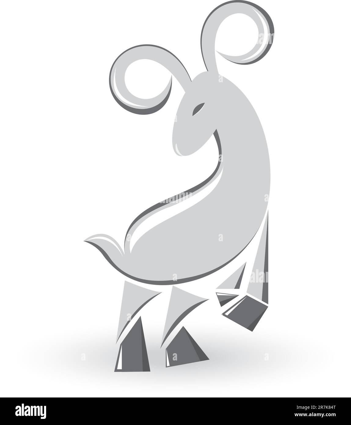 Abstract zodiac sign. Aries. Illustration on white background Stock ...