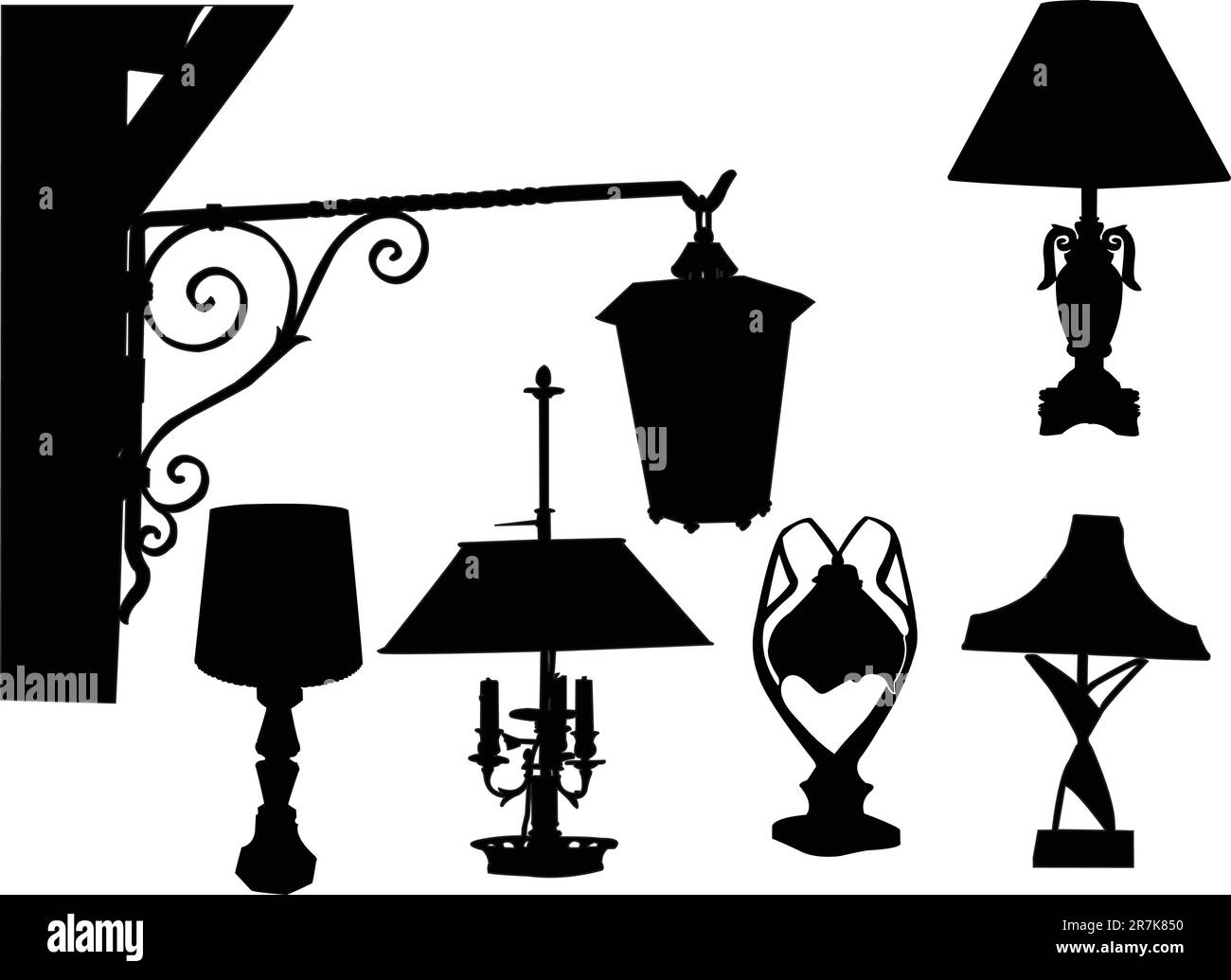 Lamp Collection Vector Stock Vector Image And Art Alamy