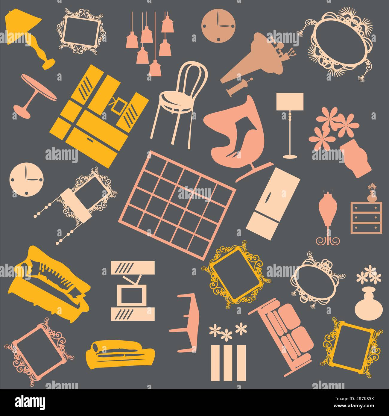 Seamless furniture background Stock Vector Image & Art - Alamy