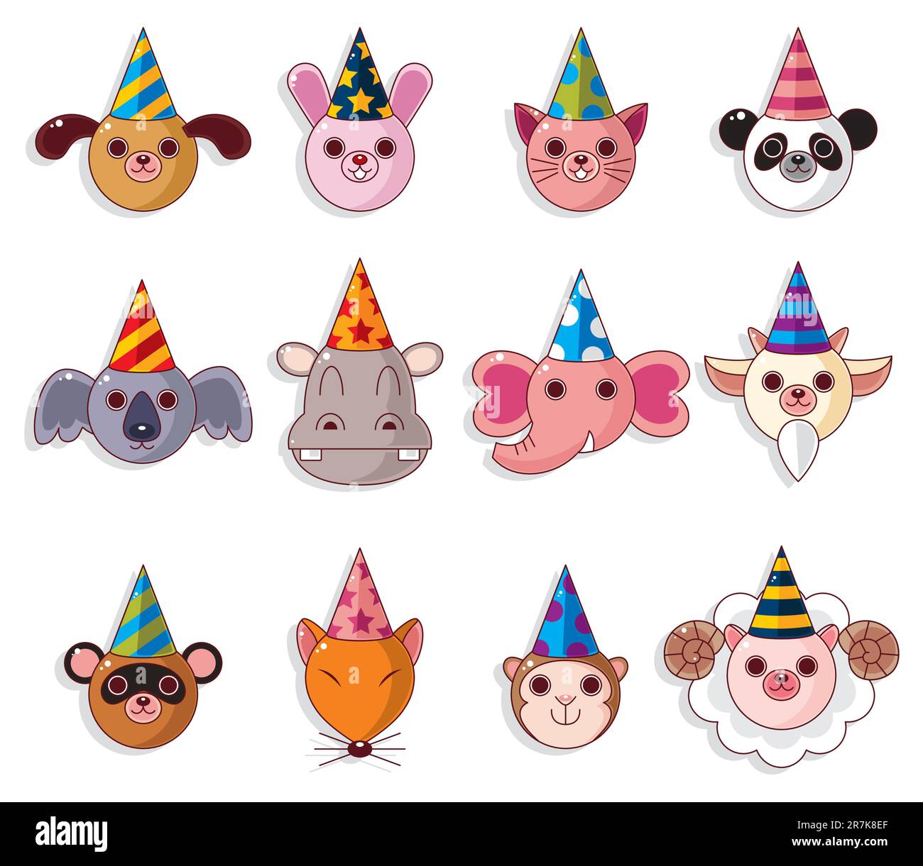 Animal birthday party zoo Cut Out Stock Images & Pictures - Alamy