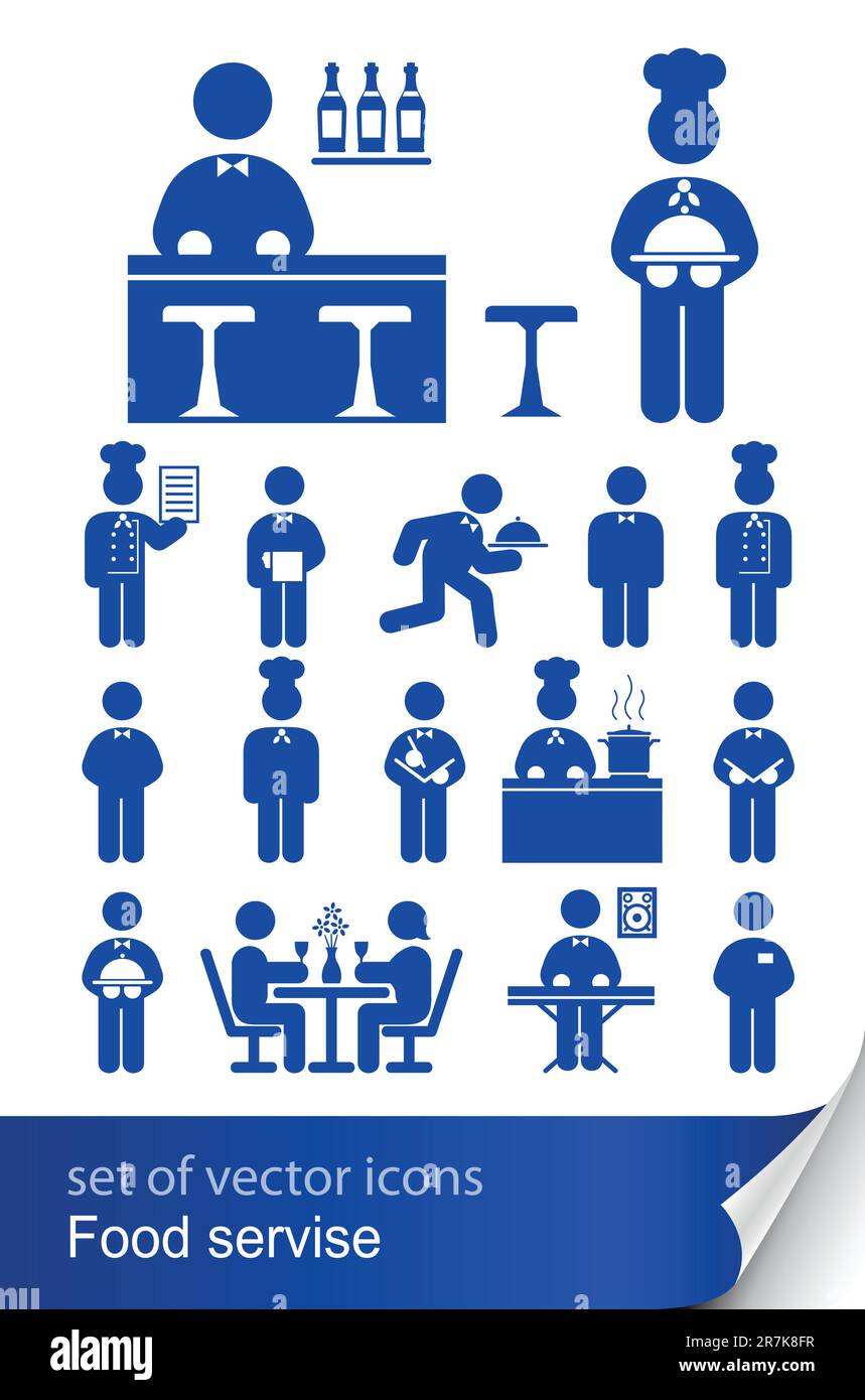 food service icon vector illustration isolated on white background ...