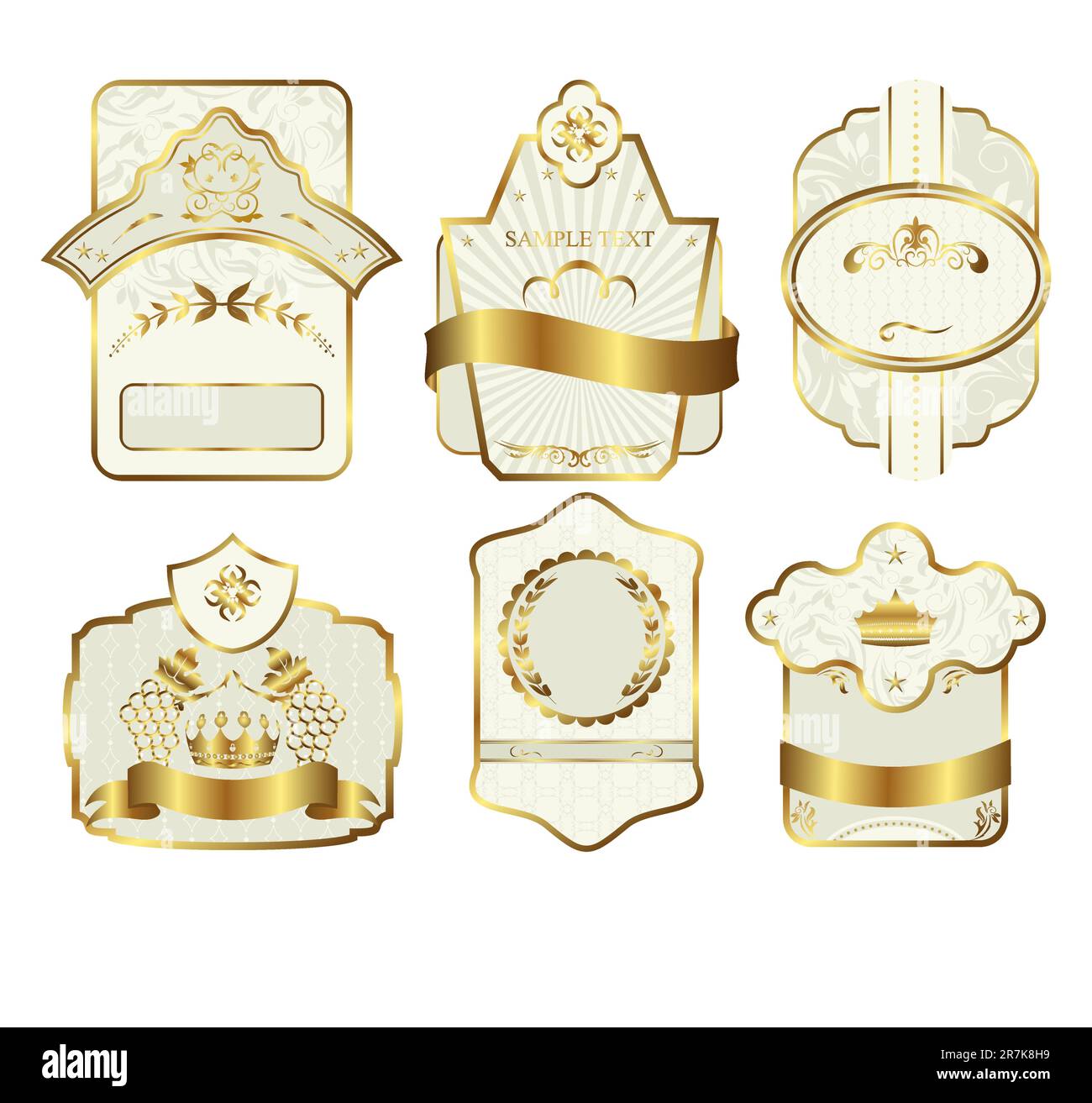 Illustration set retro variation vintage labels - vector Stock Vector ...