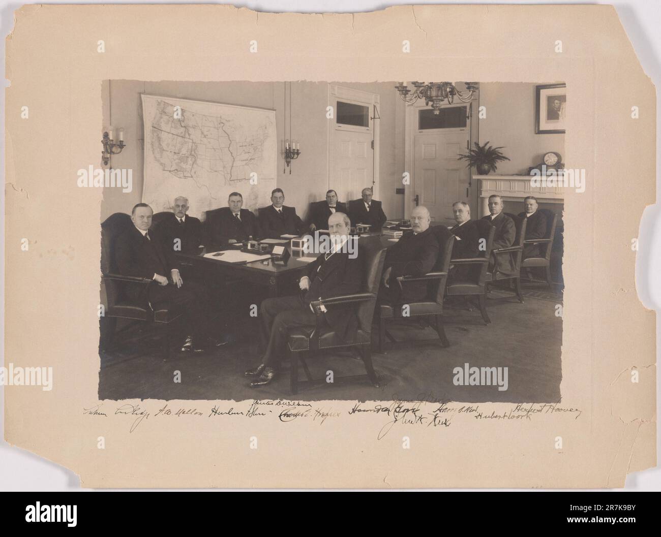 Calvin Coolidge and His Cabinet December 1924 Stock Photo - Alamy