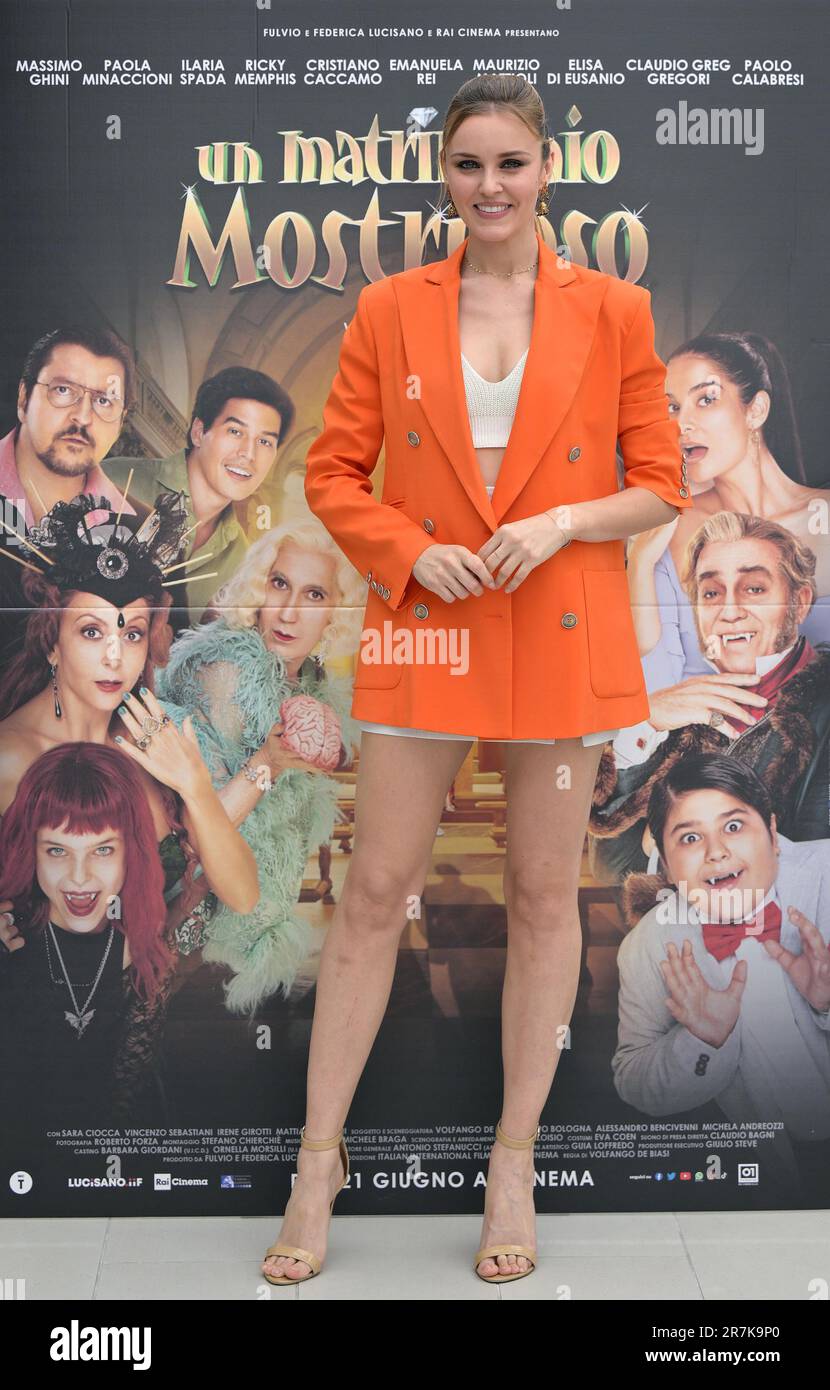 June 16, 2023, ROME, ITALY: Italian actres Emanuela Rei poses during a ...