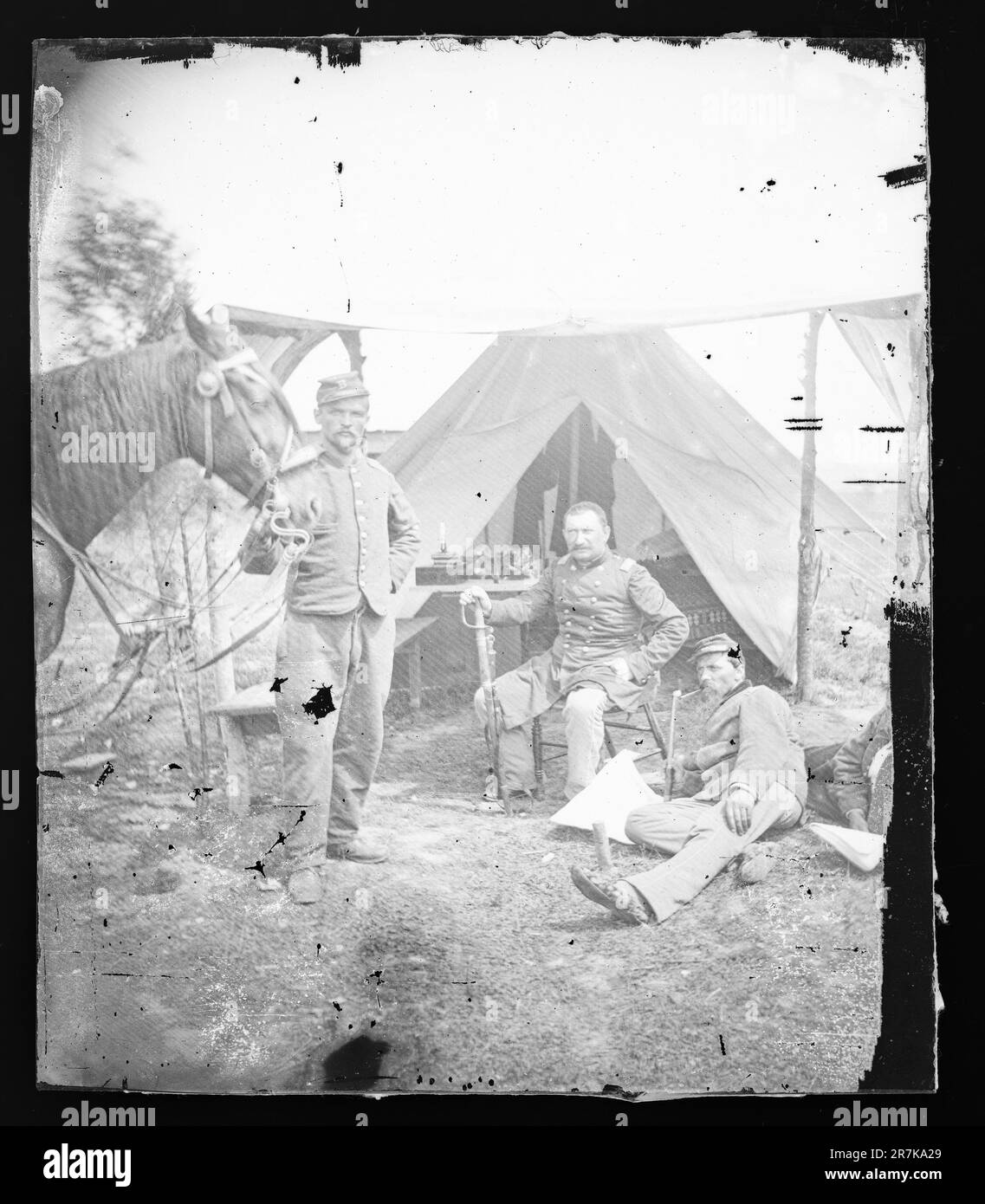 Civil War Camp Scenes / Possibly New York 7th Regiment c. 1860-1870 ...