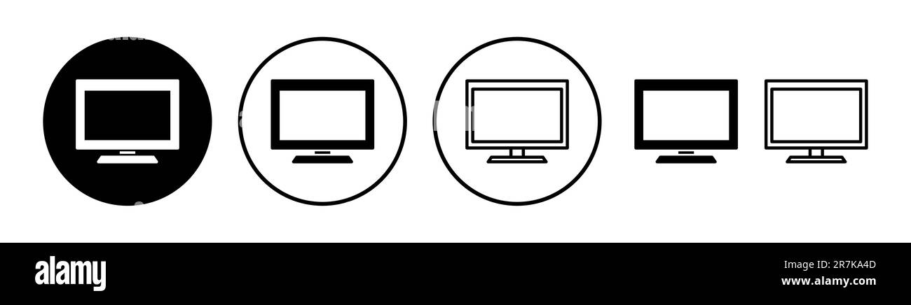 Computer icon vector. computer monitor icon Stock Vector Image & Art - Alamy