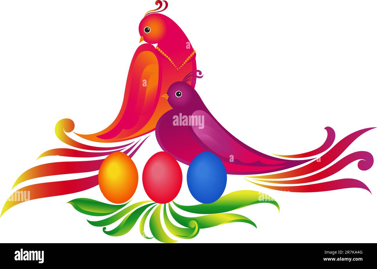 Easter eggs, and birds Stock Vector Image & Art - Alamy