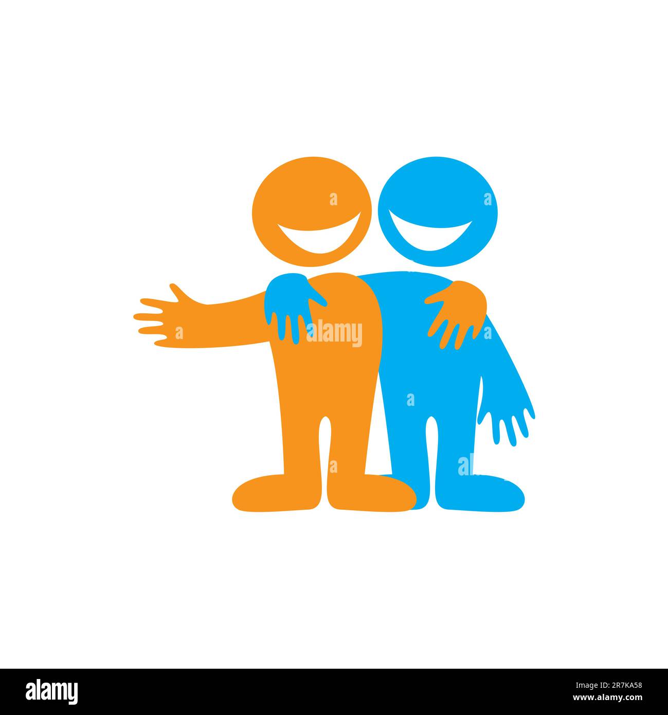 Symbol of friendship. Icon Happy friends. Vector sign Stock Vector ...