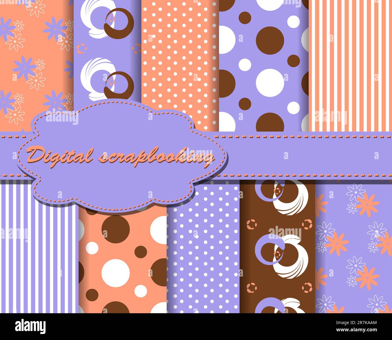 set of vector funny paper for scrapbook Stock Vector Image & Art - Alamy