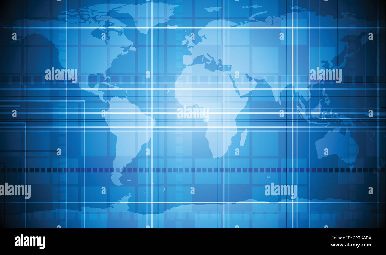 Vector tech background with world map texture. Eps 10 Stock Vector ...