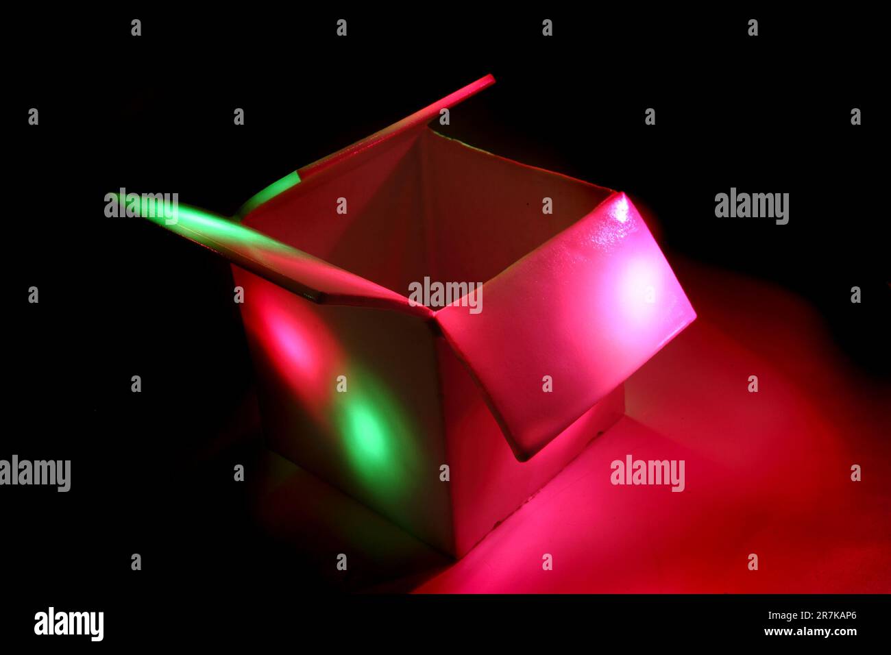 color box in the dark in the dark night Stock Photo - Alamy