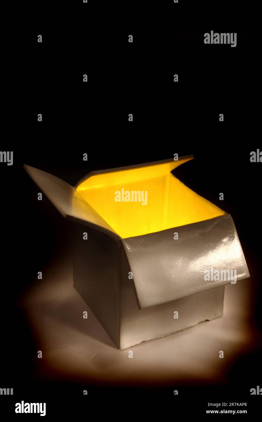 color box in the dark in the dark night Stock Photo - Alamy