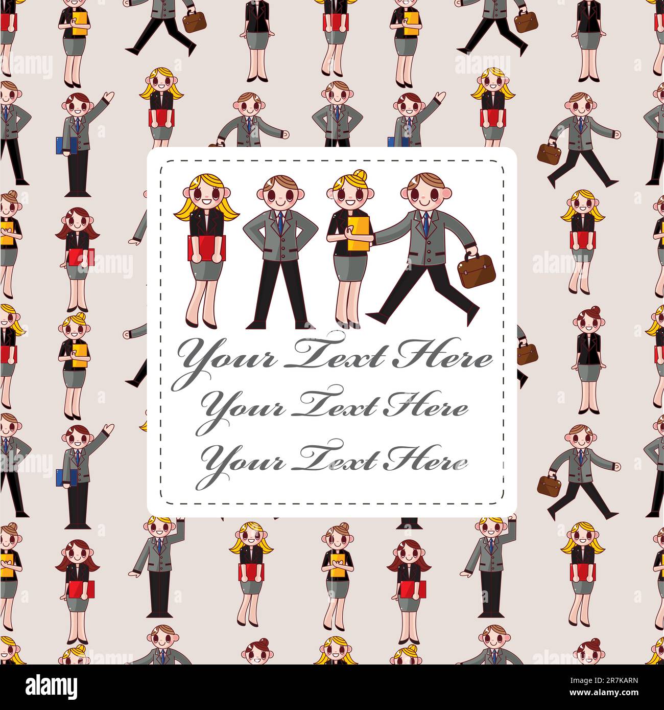 Cartoon office worker card Stock Vector Image & Art - Alamy