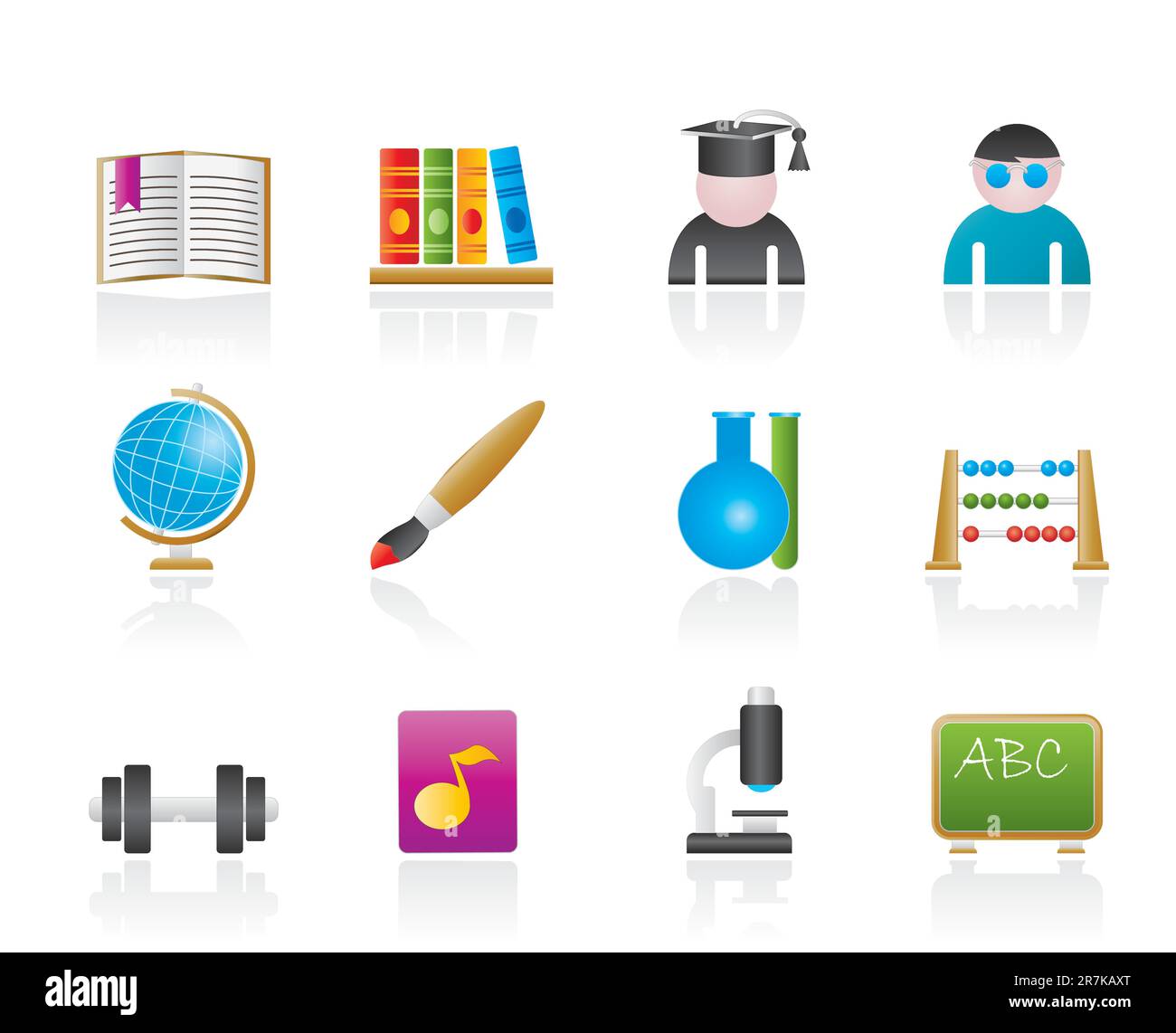 Education and occupation icons Stock Vector Images - Alamy