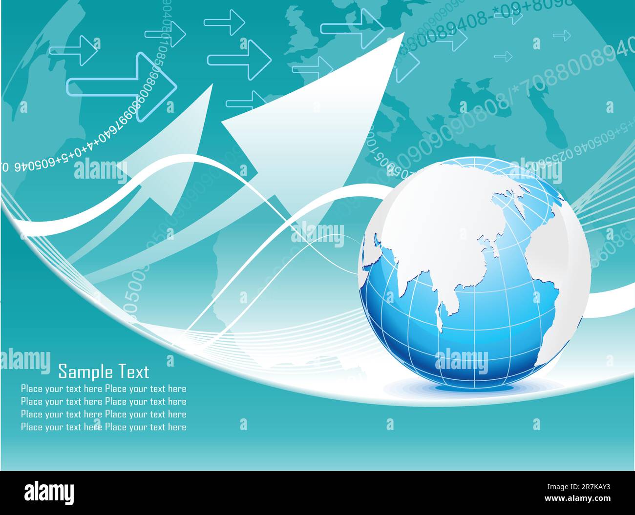 abstract business background with globe Stock Vector Image & Art - Alamy