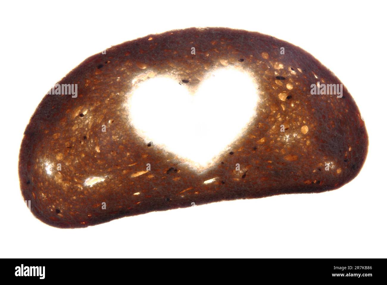 valentine heart in the slice of bread Stock Photo - Alamy