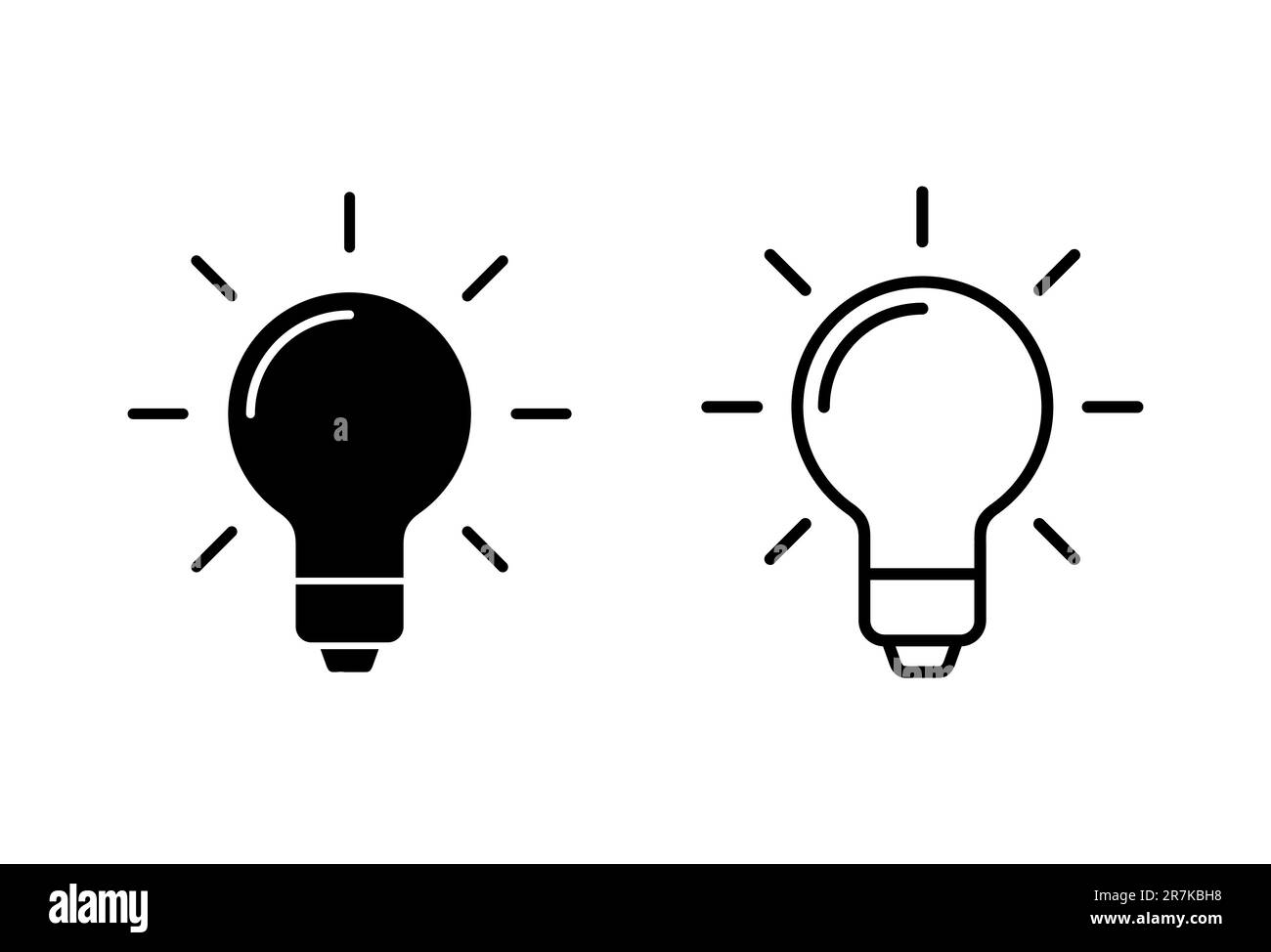 Lamp icon set. Light bulb icon vector. idea symbol Stock Vector Image ...