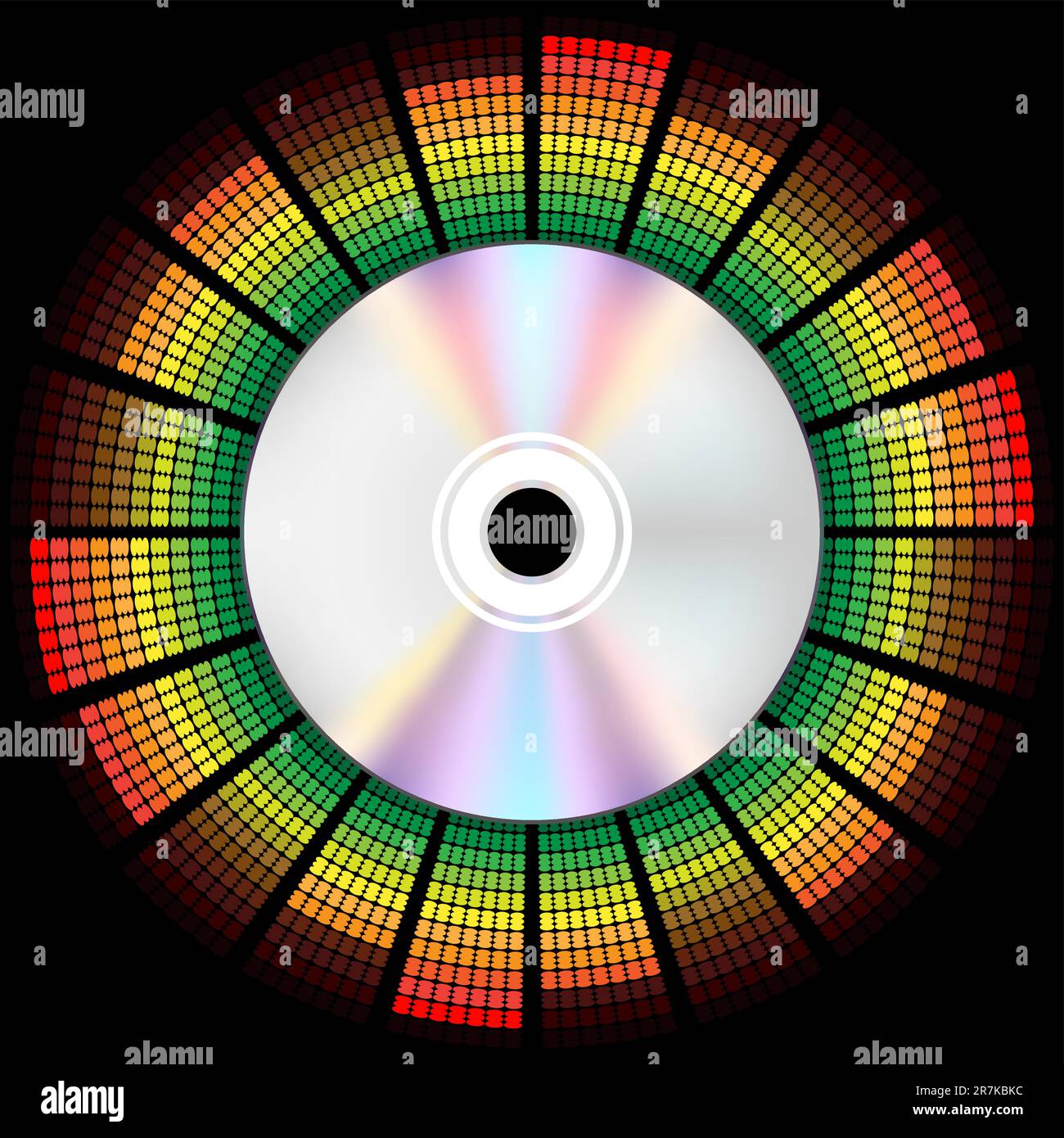 Music Background - CD Disc And Graphic Equalizer Stock Vector Image ...