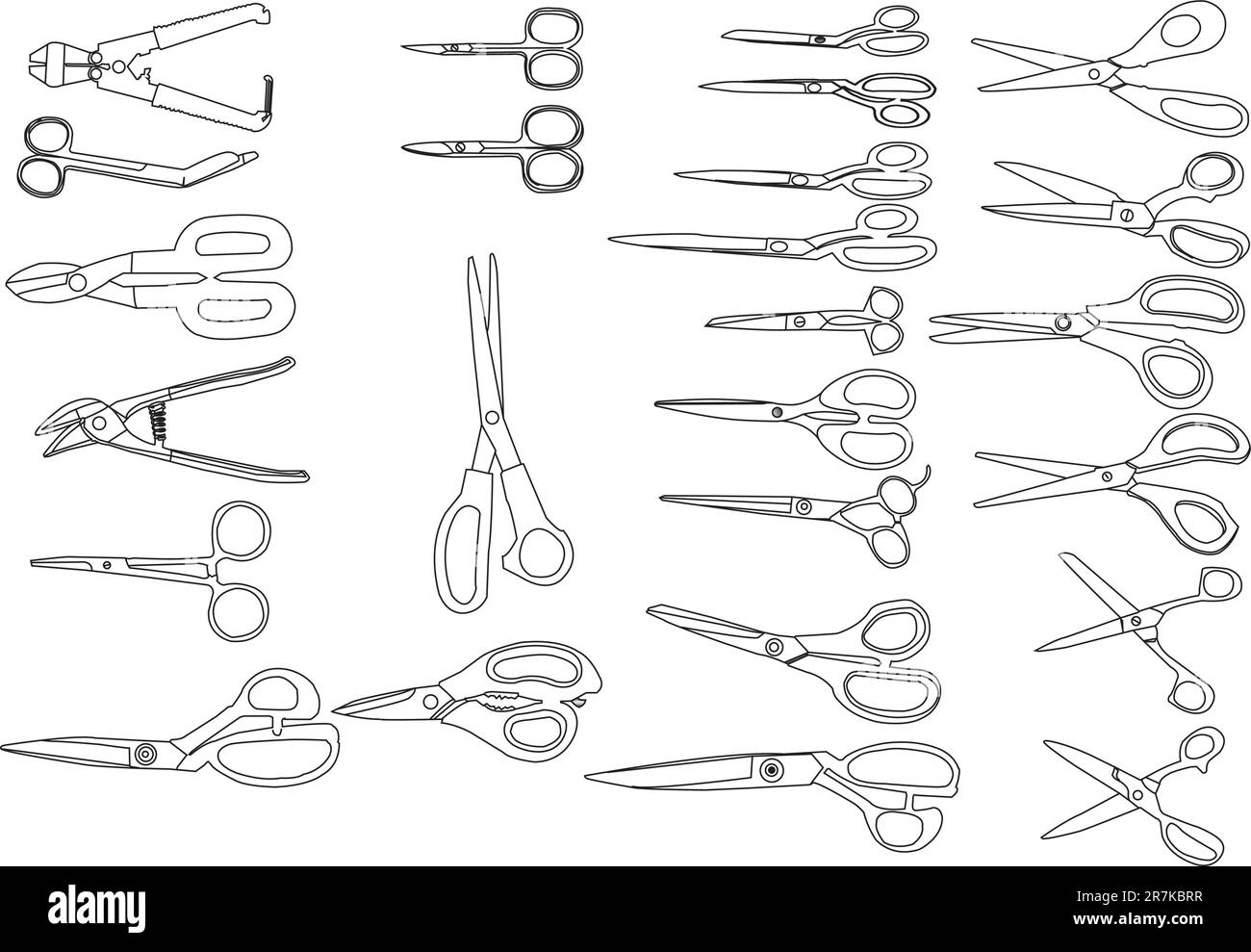 scissors collection - vector Stock Vector Image & Art - Alamy