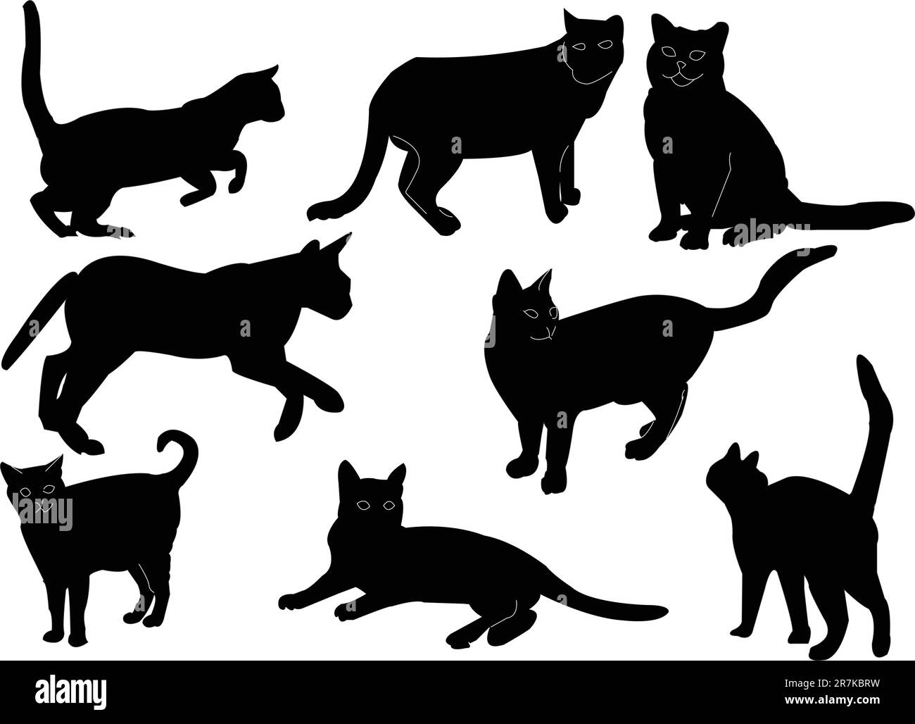 cat collection -vector Stock Vector Image & Art - Alamy