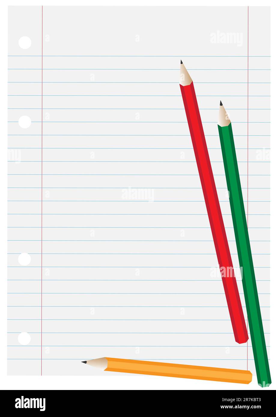 Blank school paper Stock Vector Images - Alamy