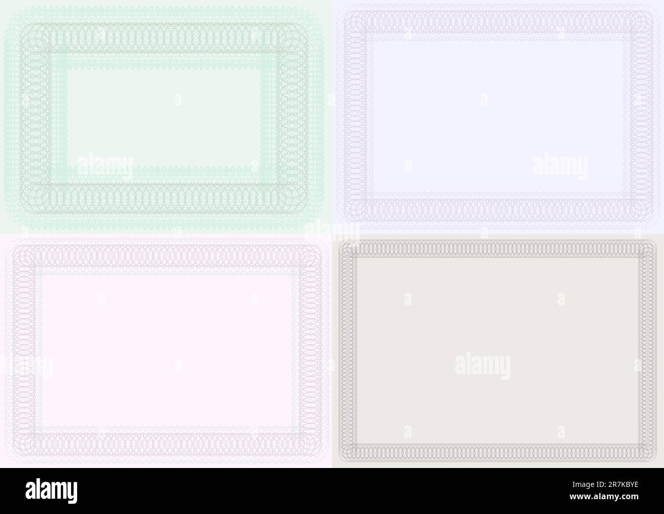 Set of Blank Certificate Backgrounds in Different Color Stock Vector ...