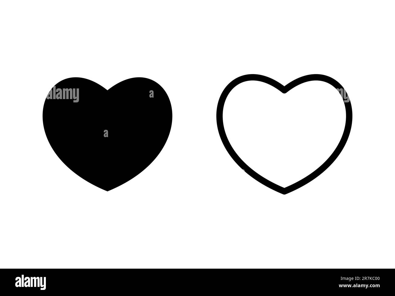 Love icon set. Heart icon vector. Like icon vector Stock Vector Image ...
