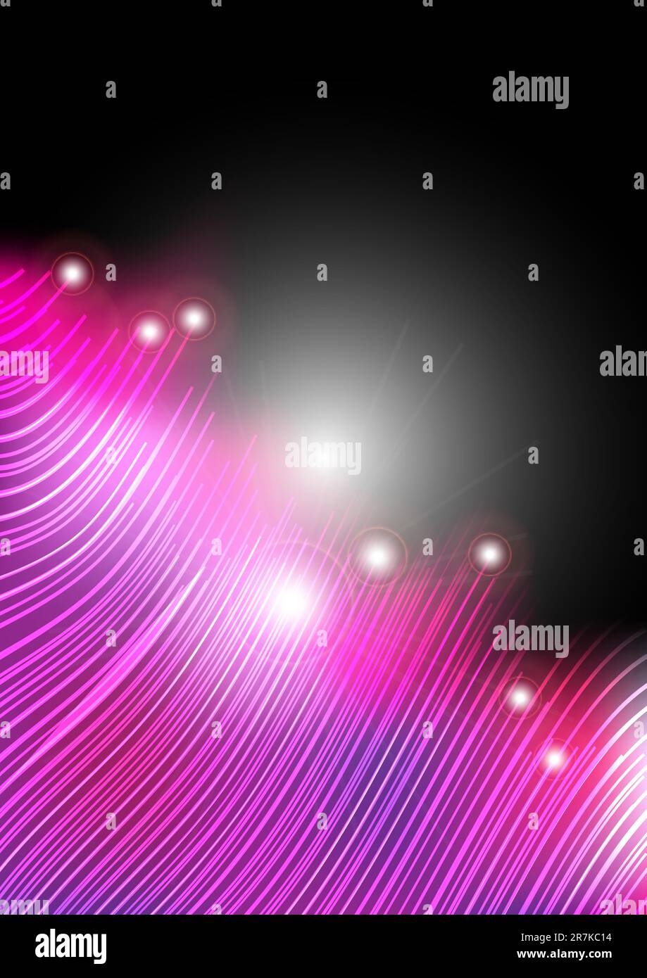 Pink neon wave light on Stock Vector Images - Alamy